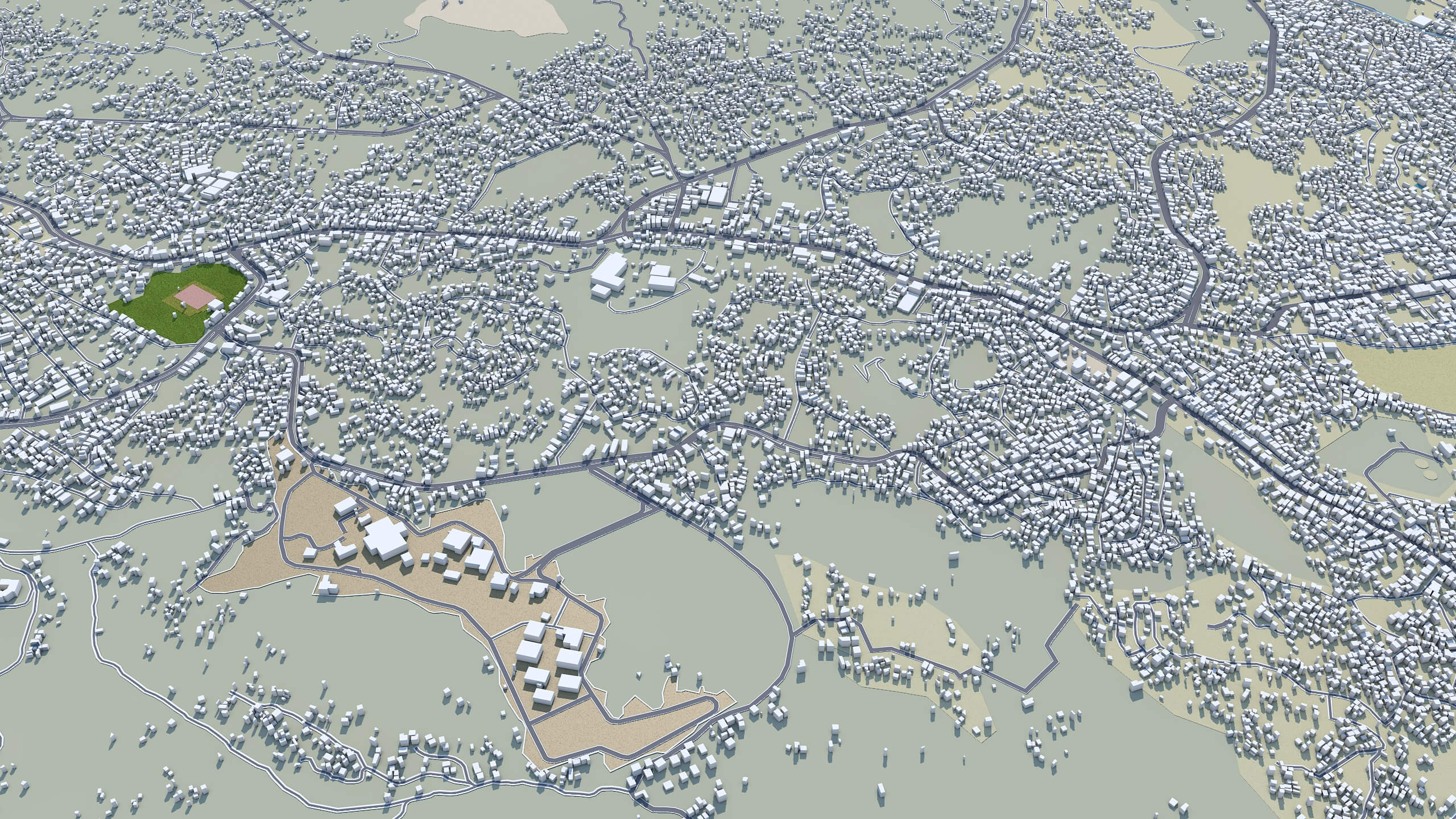 Taiz City Yemen 3D Model 25km by 3dstudio