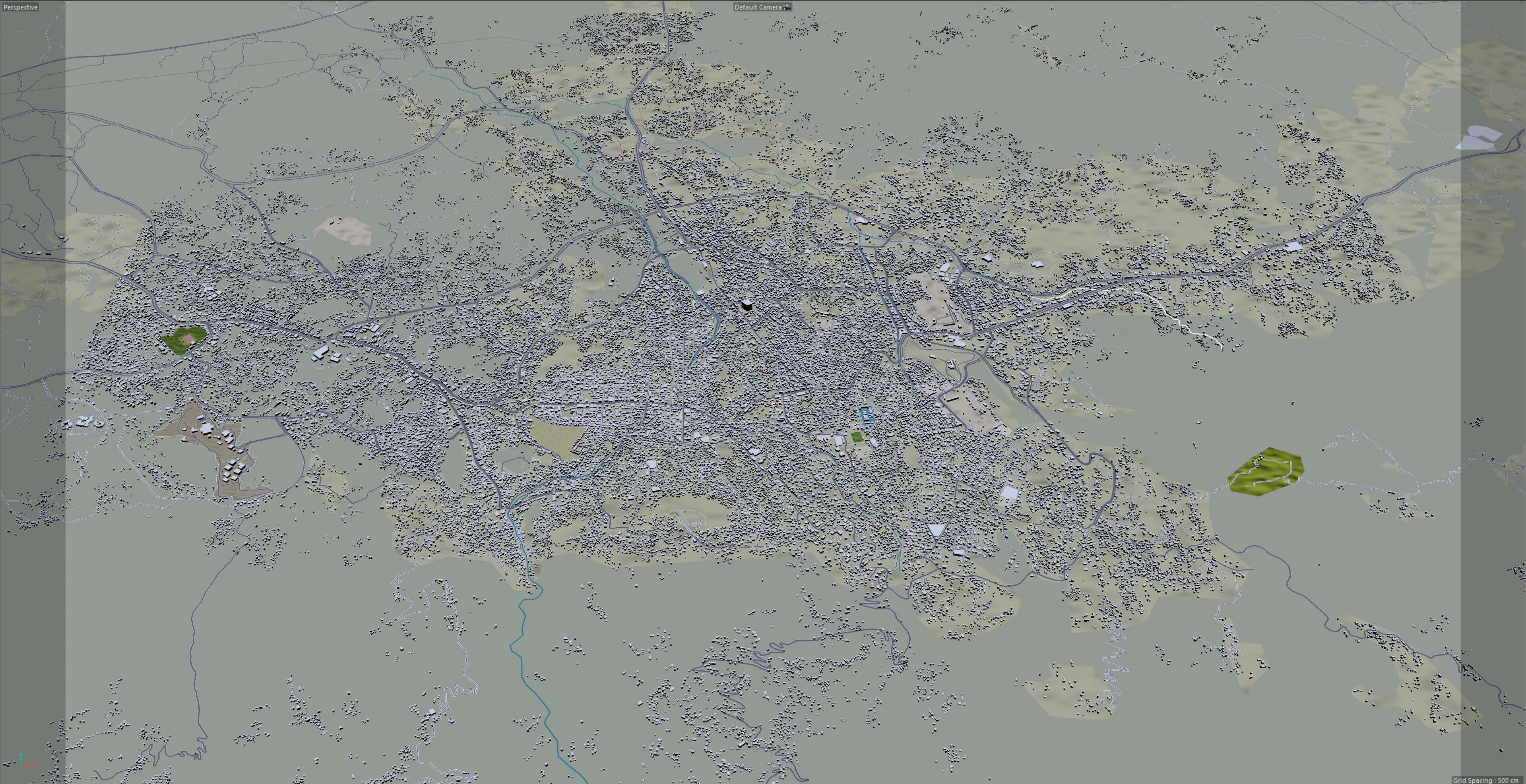 Taiz City Yemen 3D Model 25km by 3dstudio
