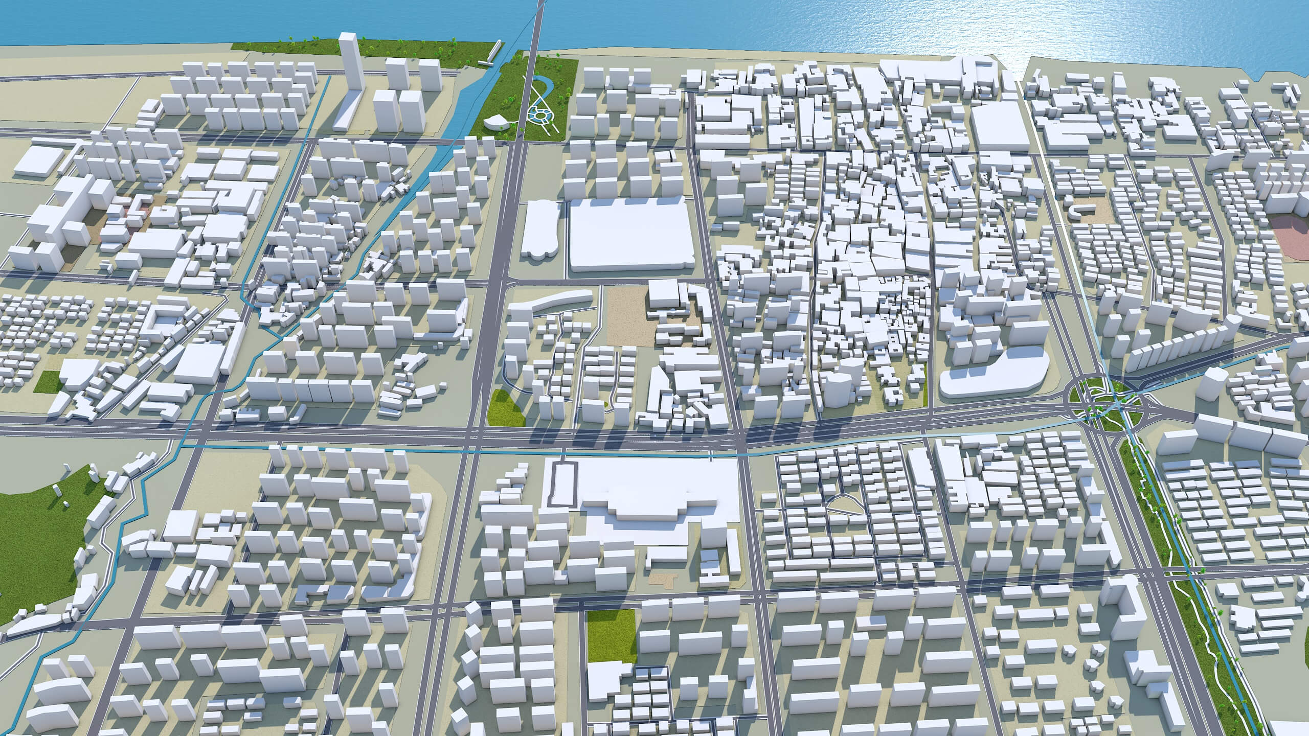Taizhou City Zhejiang China 3D Model 120km by 3dstudio