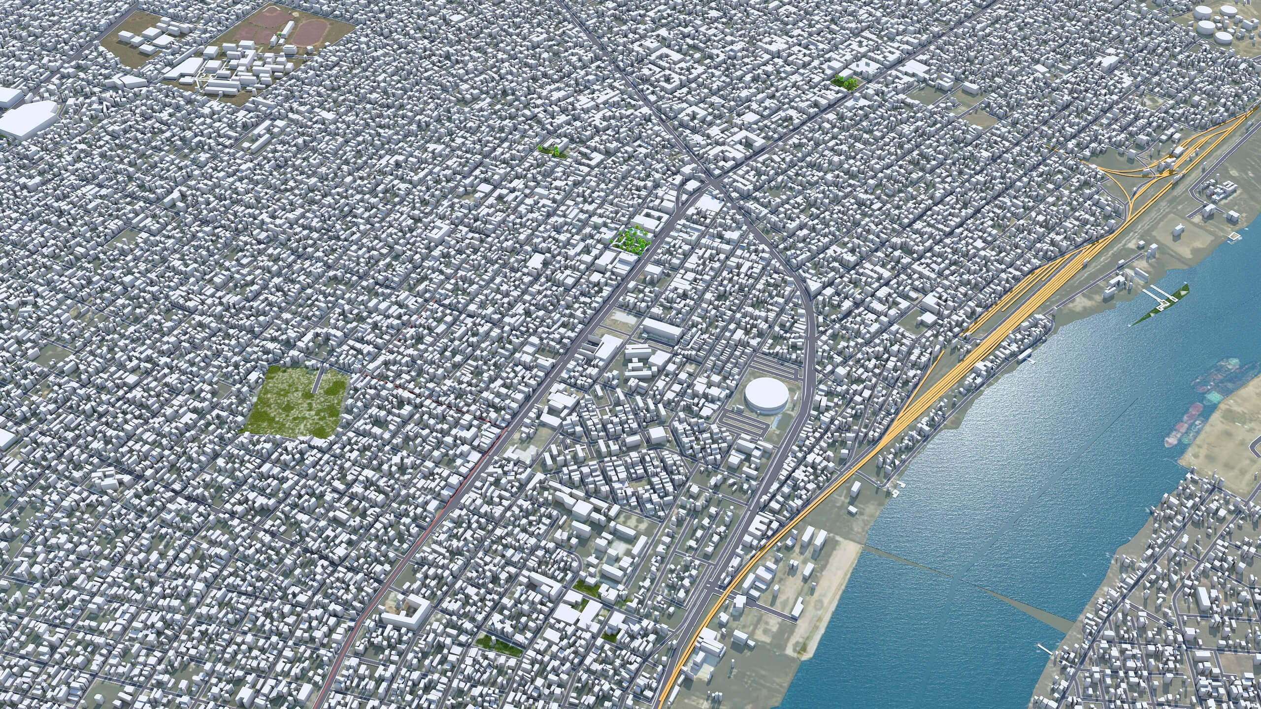 Tampico City Tamaulipas Mexico 3D Model 20km by 3dstudio