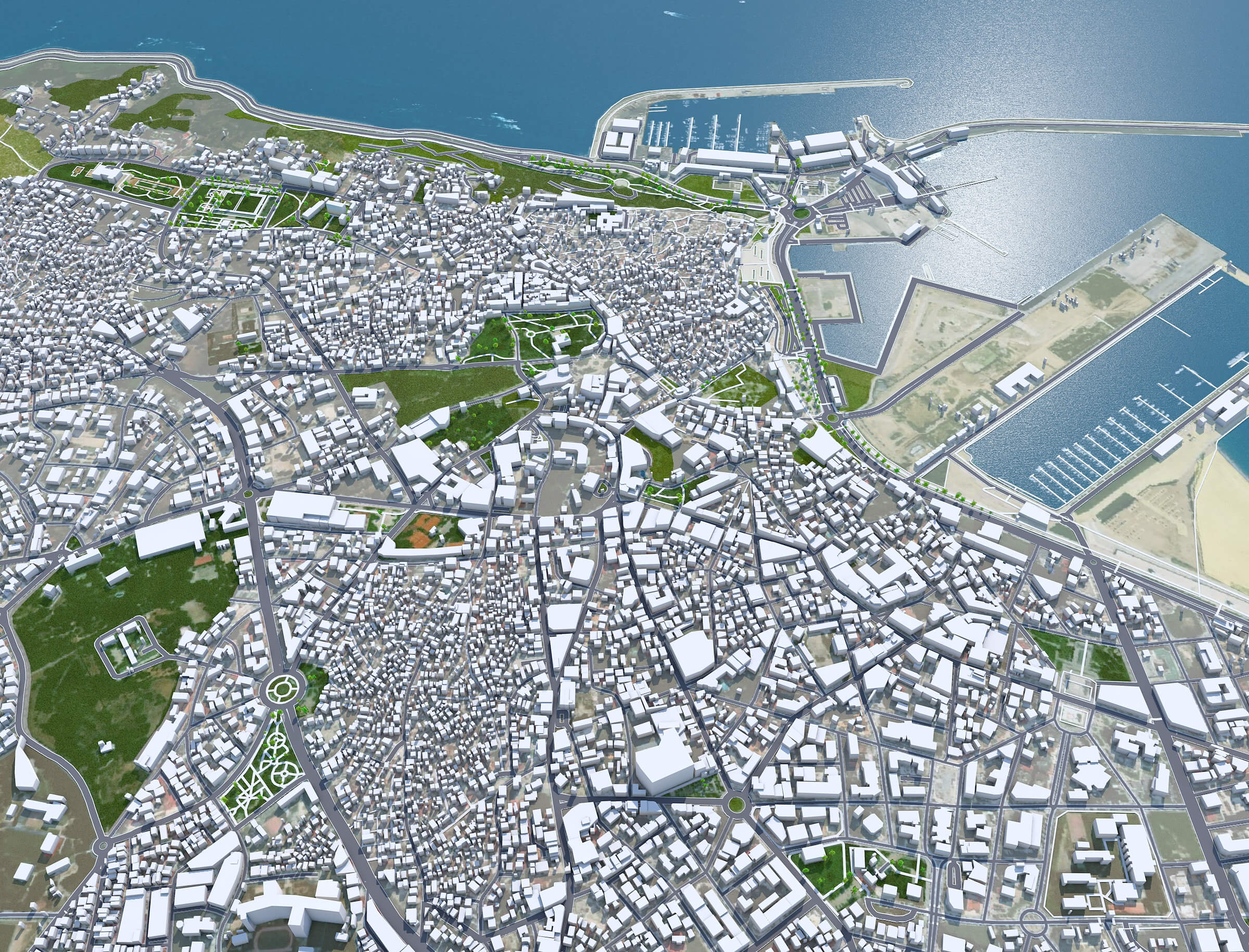 Tanger Tangier City Morocco 3D Model 30km by 3dstudio
