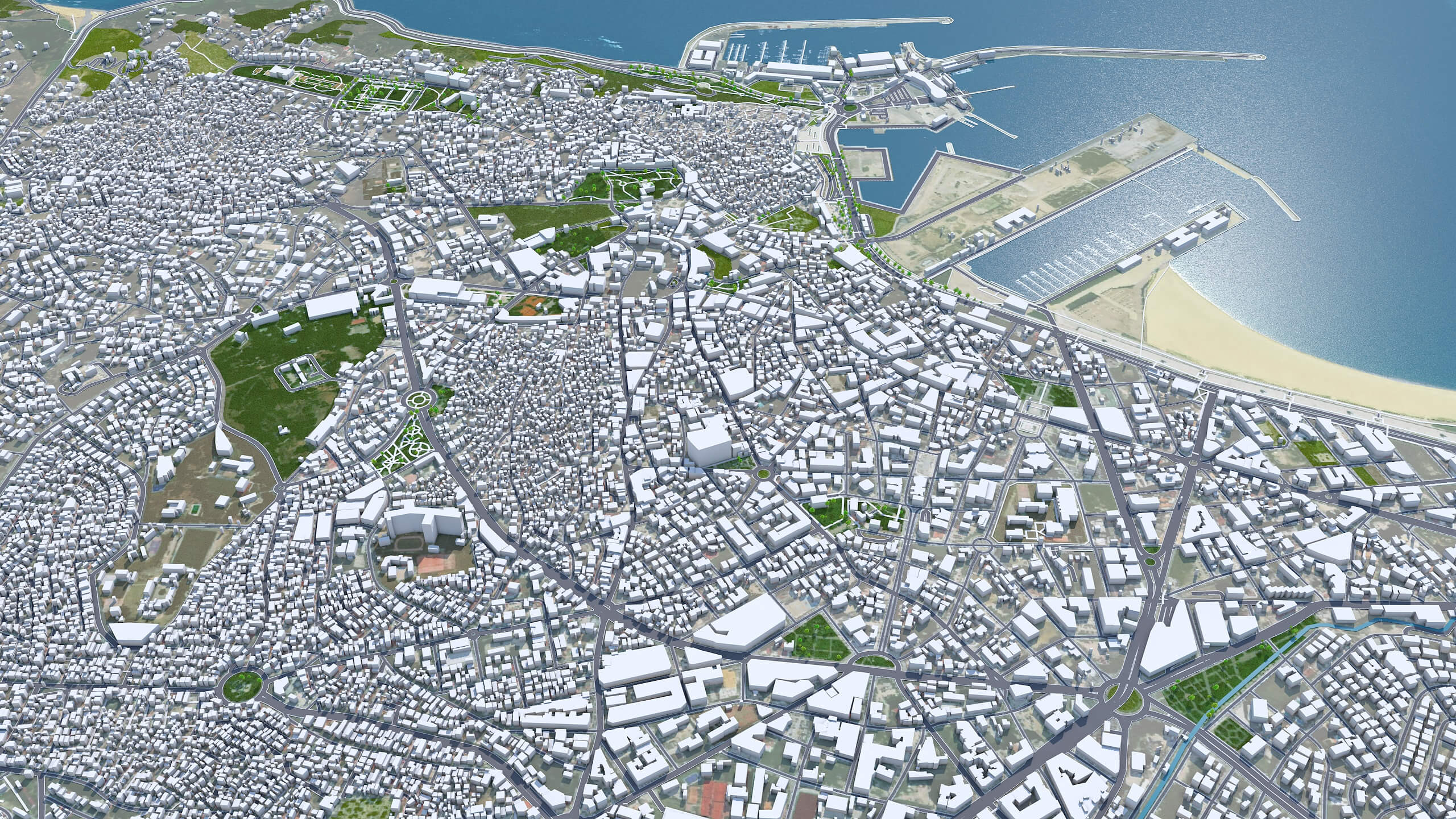 Tanger Tangier City Morocco 3D Model 30km by 3dstudio