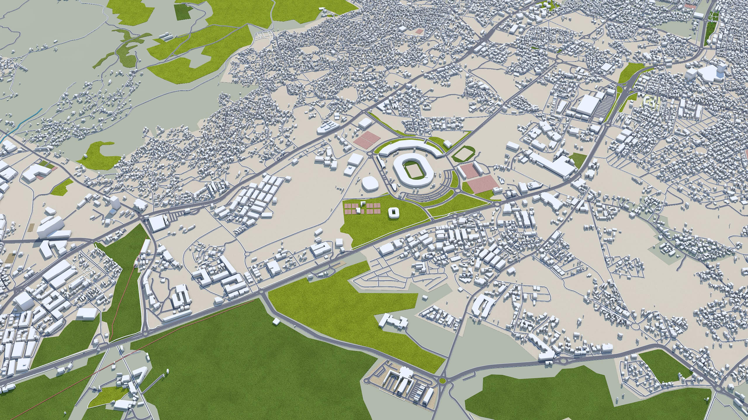 Tanger Tangier City Morocco 3D Model 30km by 3dstudio