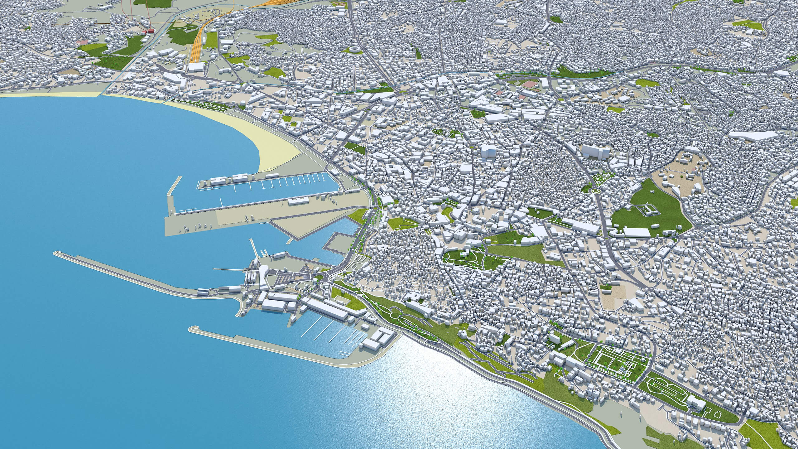 Tanger Tangier City Morocco 3D Model 30km by 3dstudio