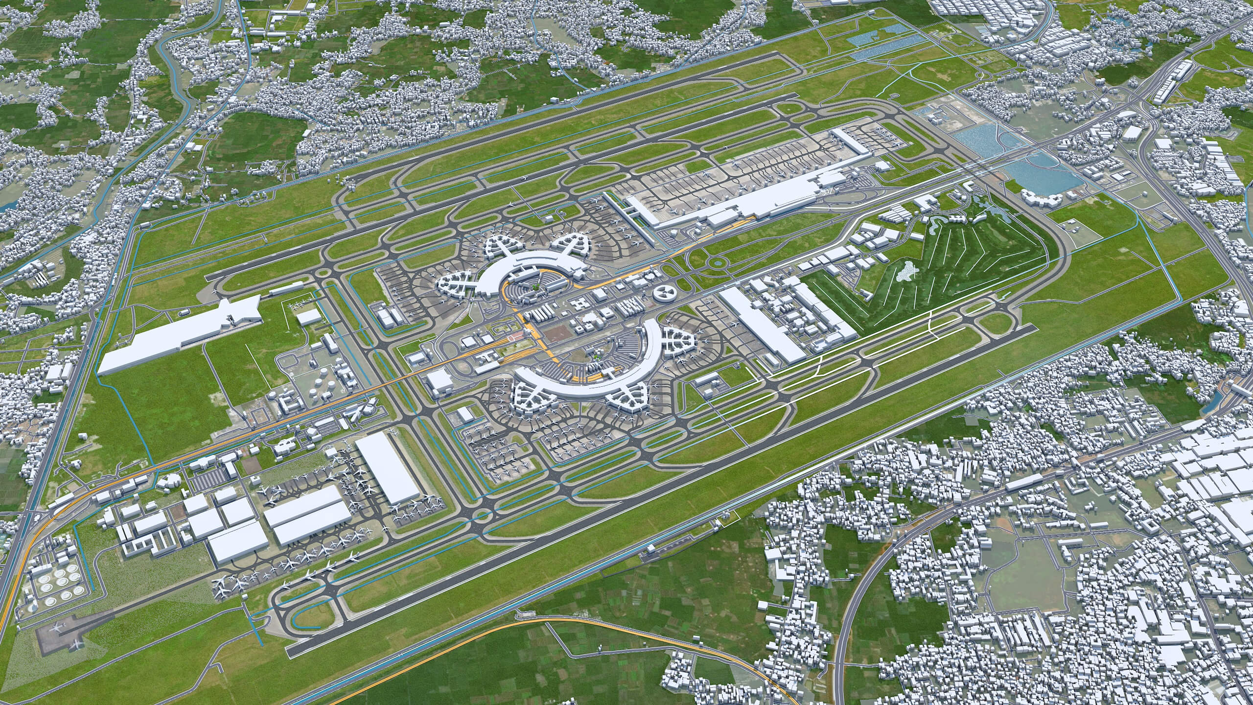 Tangerang City Banten Indonesia 3D Model 25km by 3dstudio