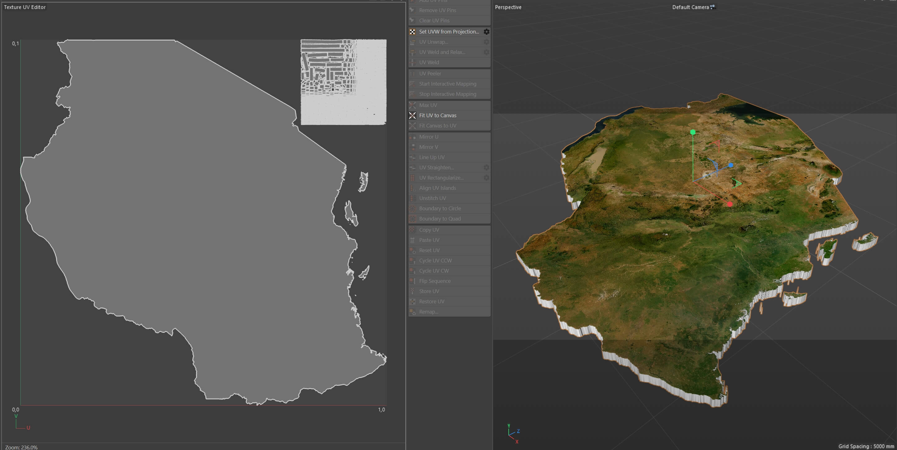 Tanzania Terrain Map - 3D Model by 3dstudio