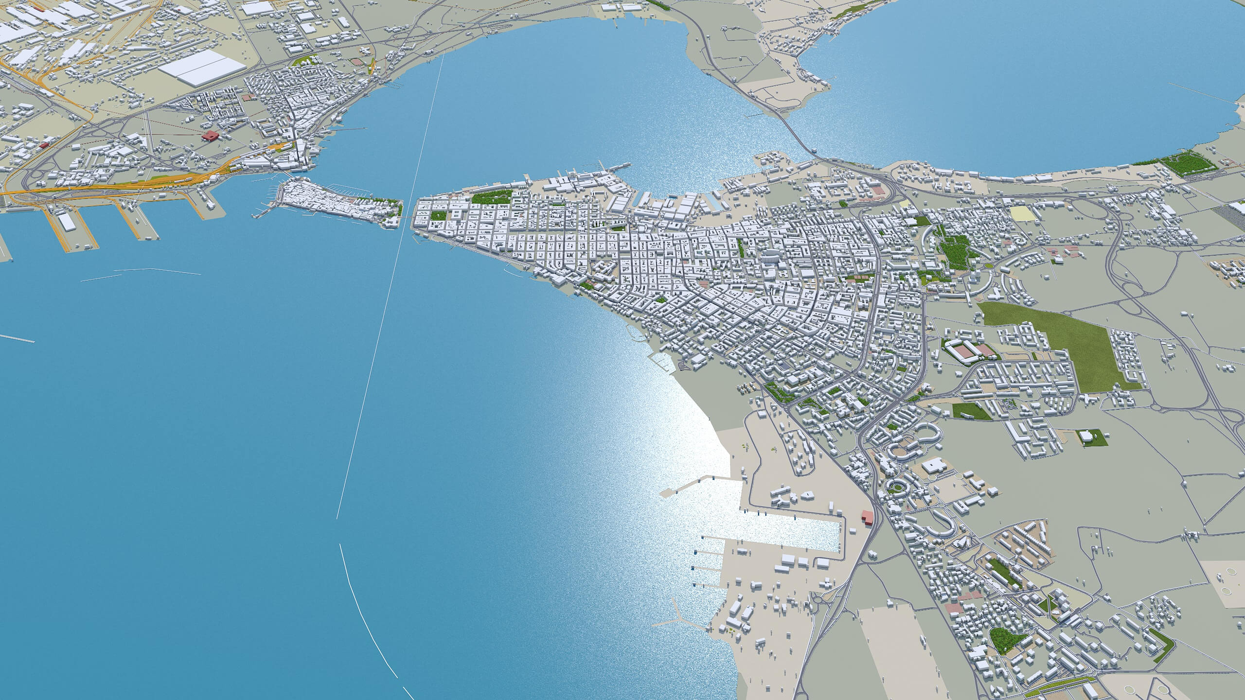Taranto City Italy 25km - 3D Model by 3dstudio