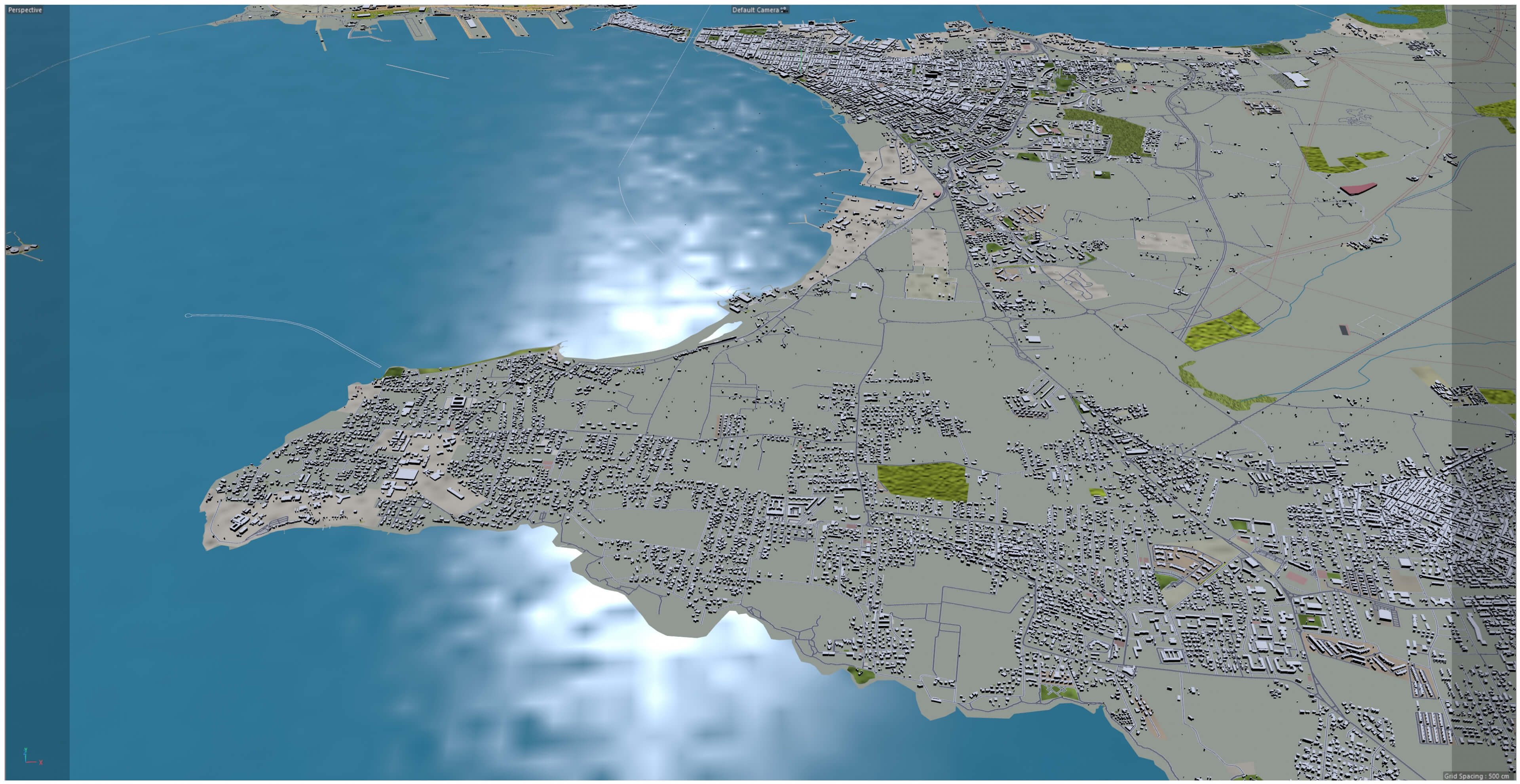 Taranto City Italy 25km - 3D Model by 3dstudio