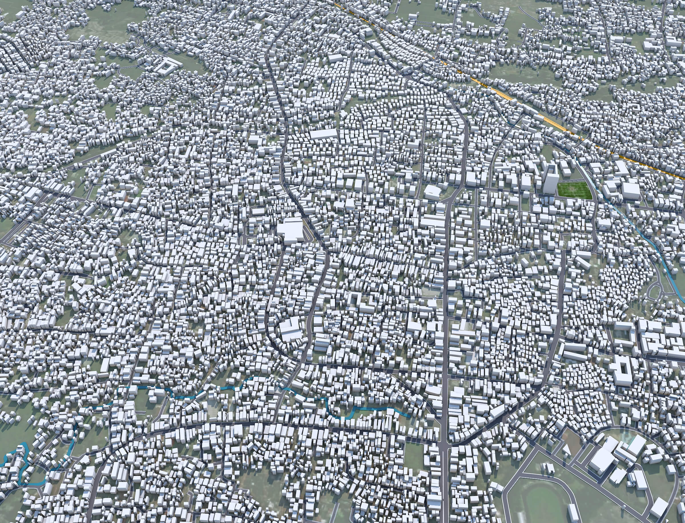 Tasikmalaya City West Java Indonesia 3D Model 25km by 3dstudio