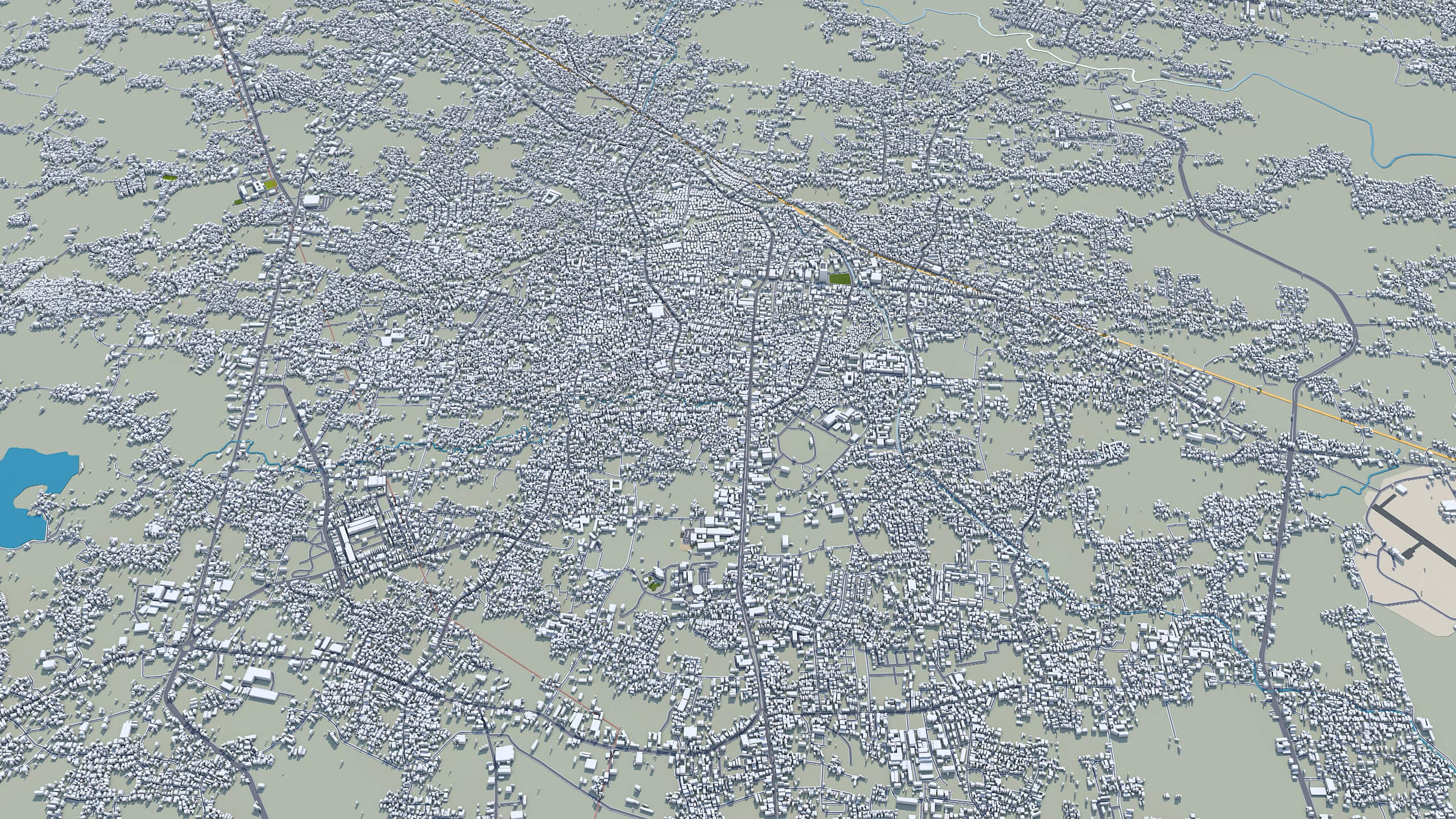 Tasikmalaya City West Java Indonesia 3D Model 25km by 3dstudio