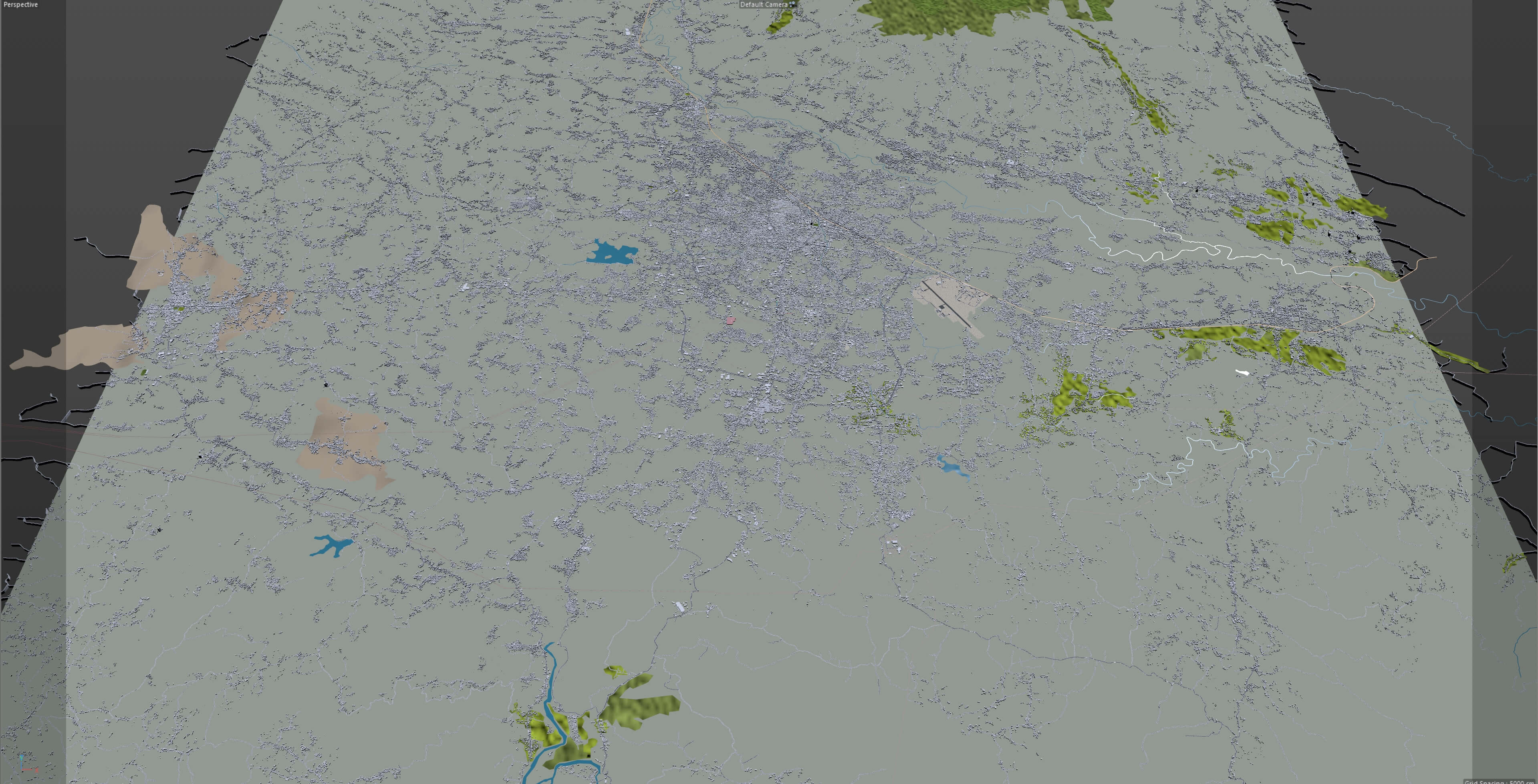 Tasikmalaya City West Java Indonesia 3D Model 25km by 3dstudio