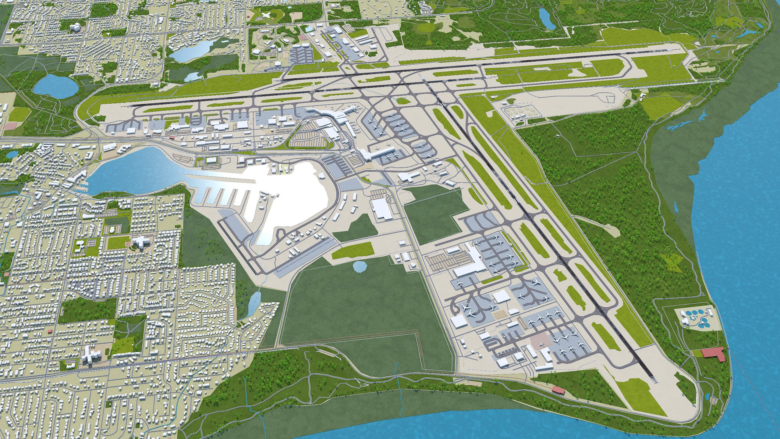 Ted Stevens Anchorage Airport - 3D Model by 3dstudio