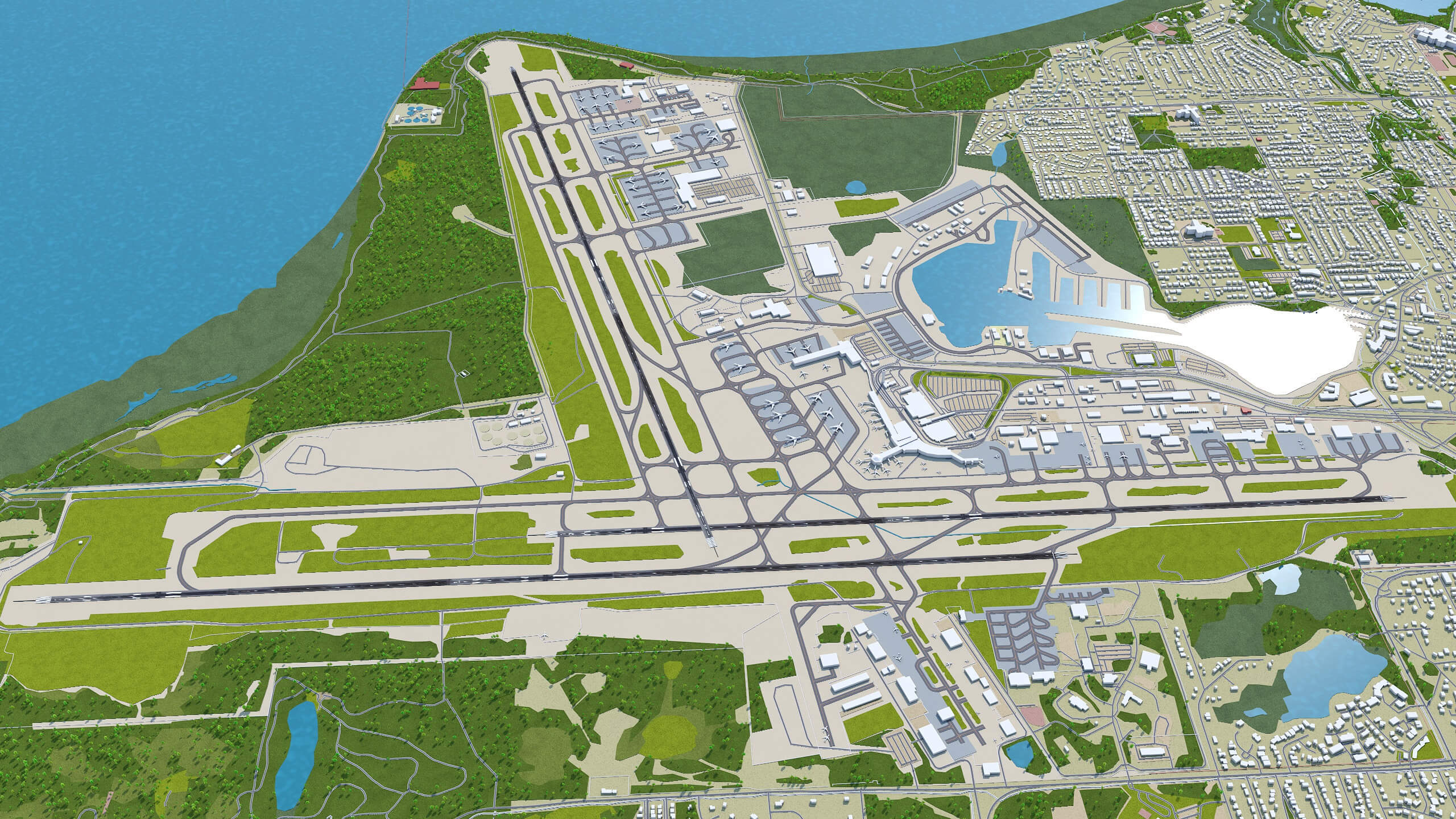 Ted Stevens Anchorage Airport - 3D Model by 3dstudio