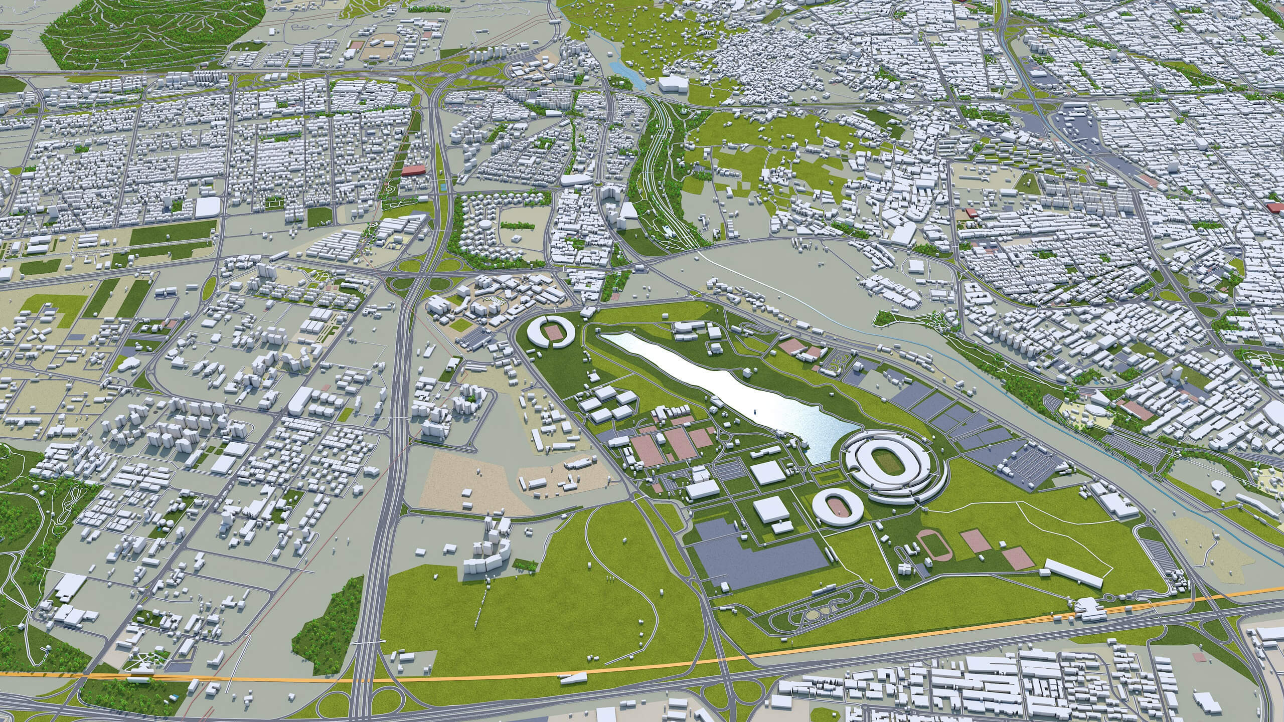 Tehran, Iran 60km - 3D Model by 3dstudio