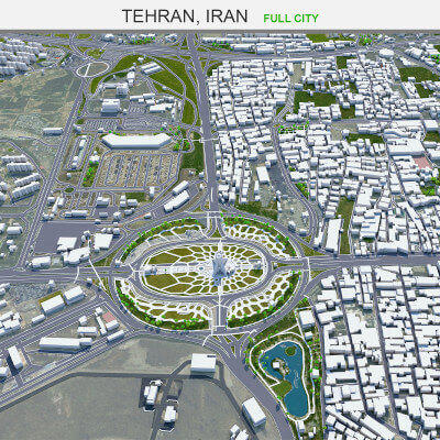 Tehran, Iran 60km - 3D Model by 3dstudio