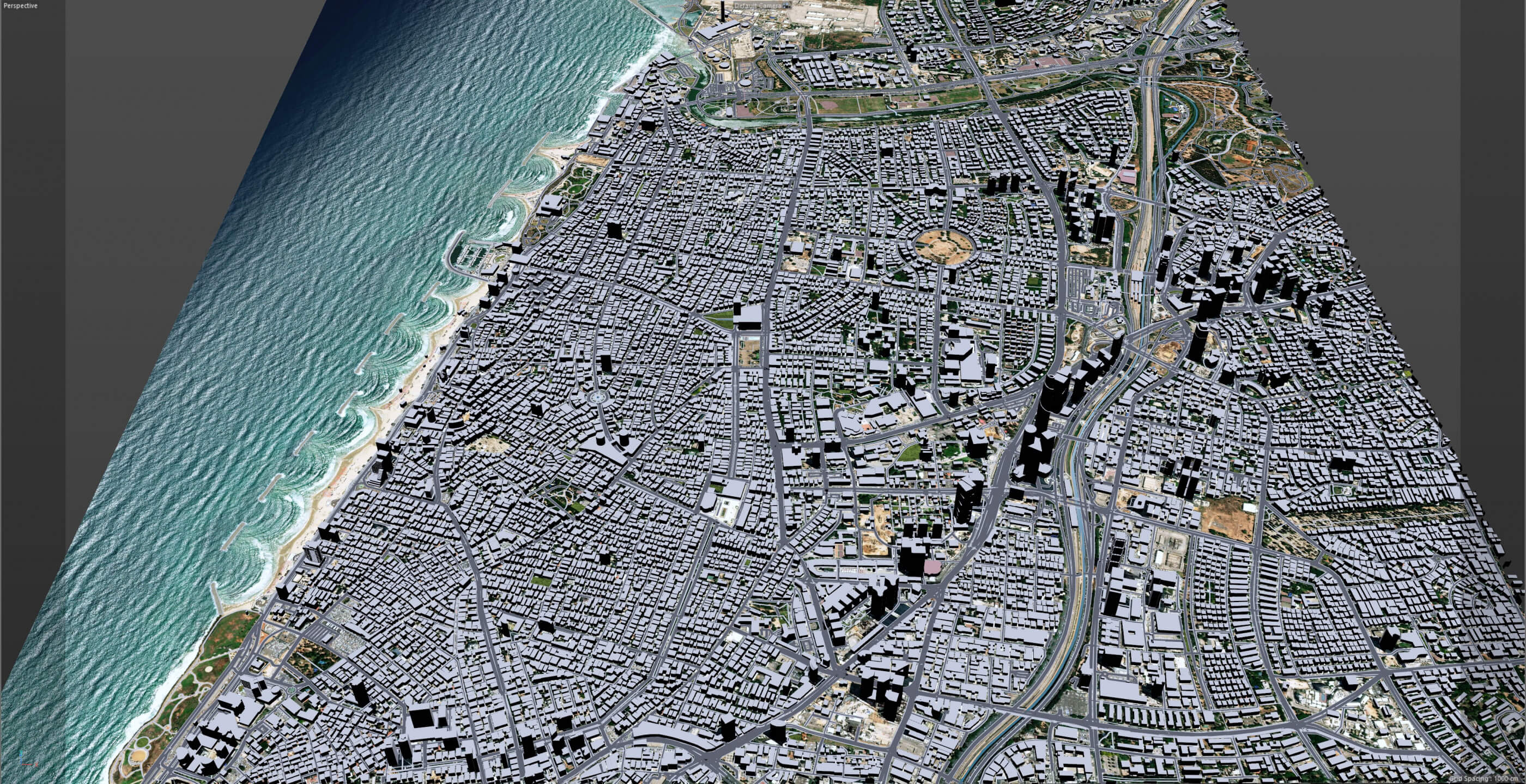 Tel Aviv Downtown Israel 6km - 3D Model by 3dstudio