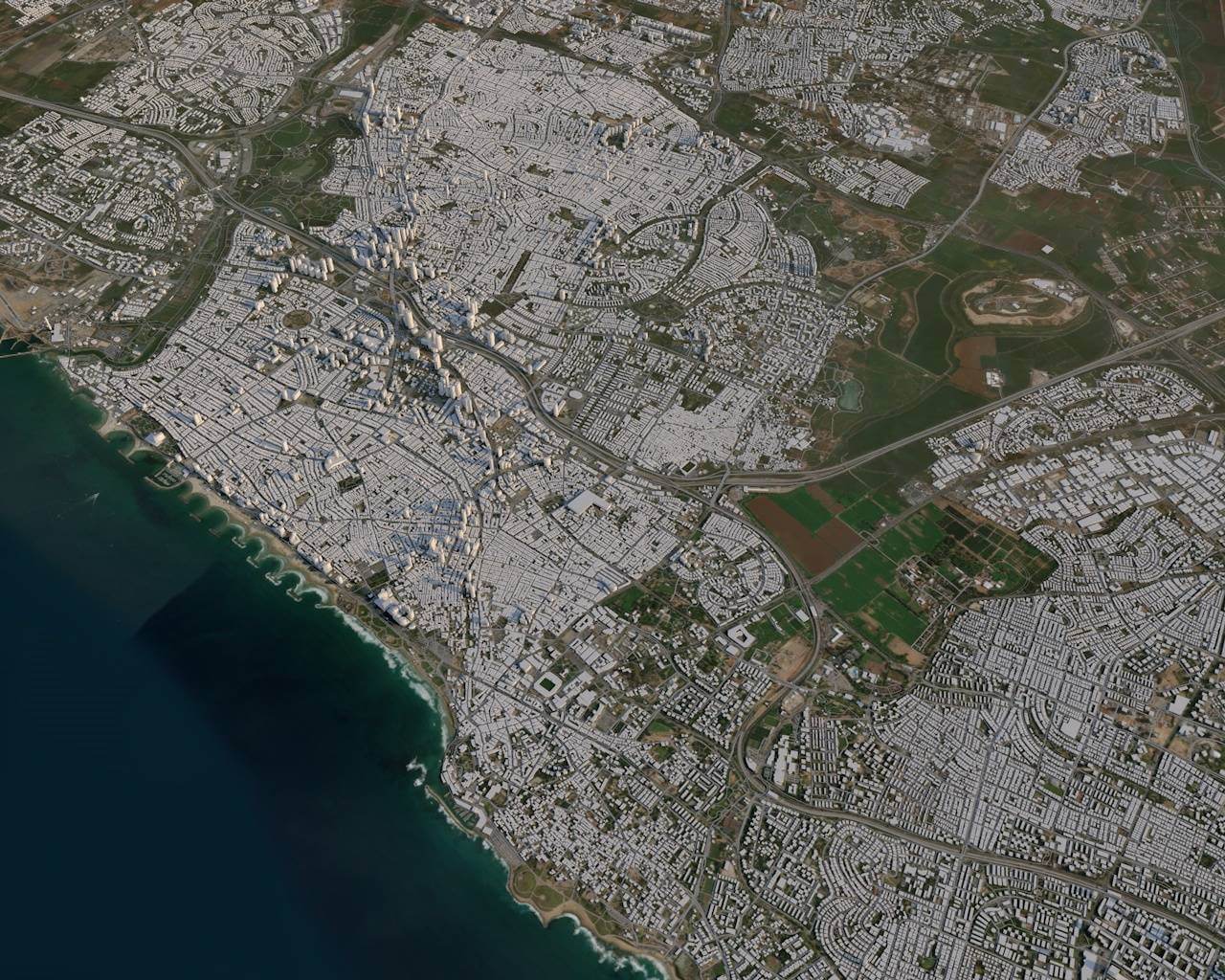 Tel Aviv Israel - 3D Model by 3dstudio