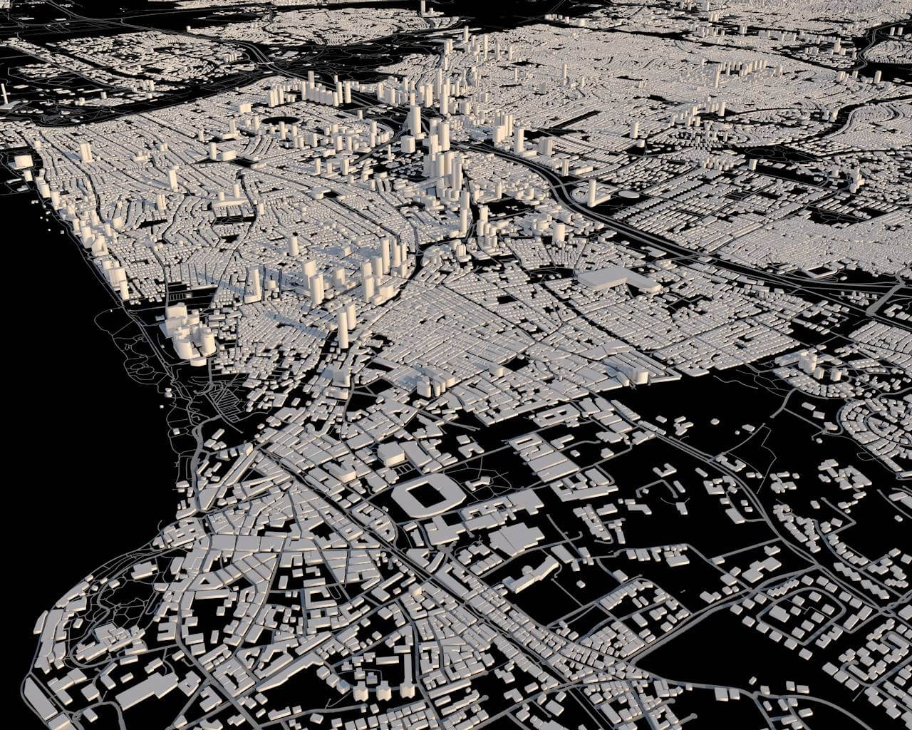 Tel Aviv Israel - 3D Model by 3dstudio