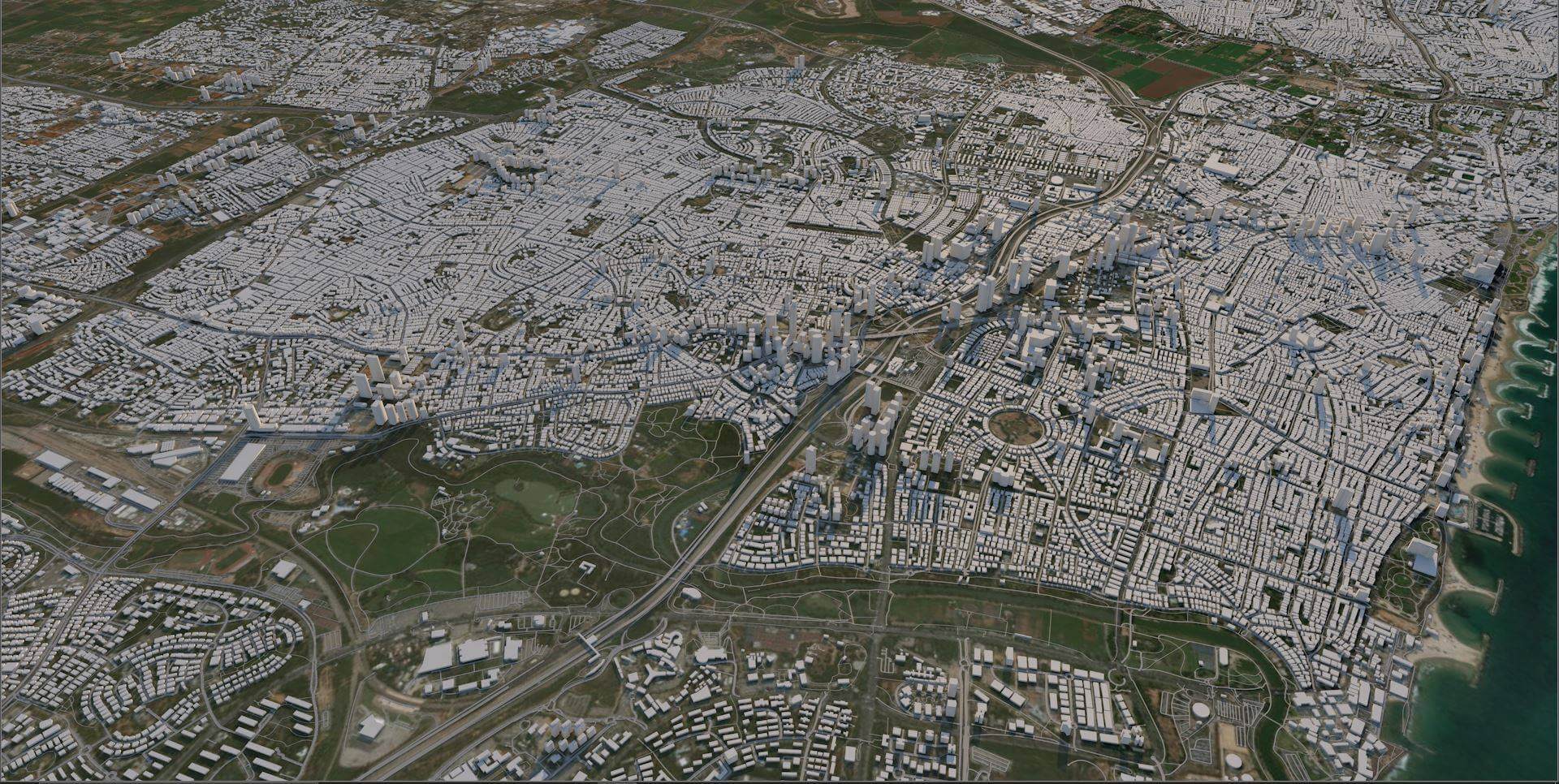 Tel Aviv Israel - 3D Model by 3dstudio