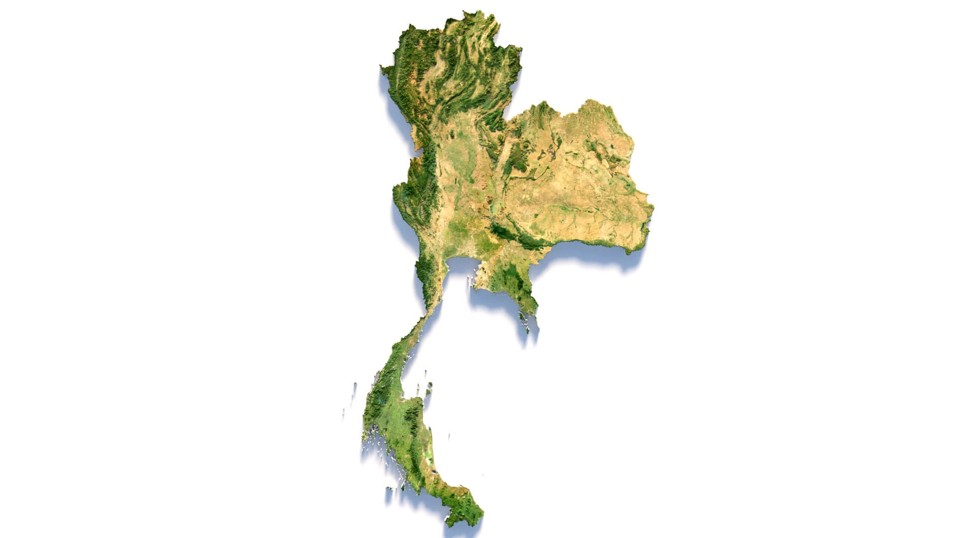 Thailand Terrain Map - 3D Model by 3dstudio