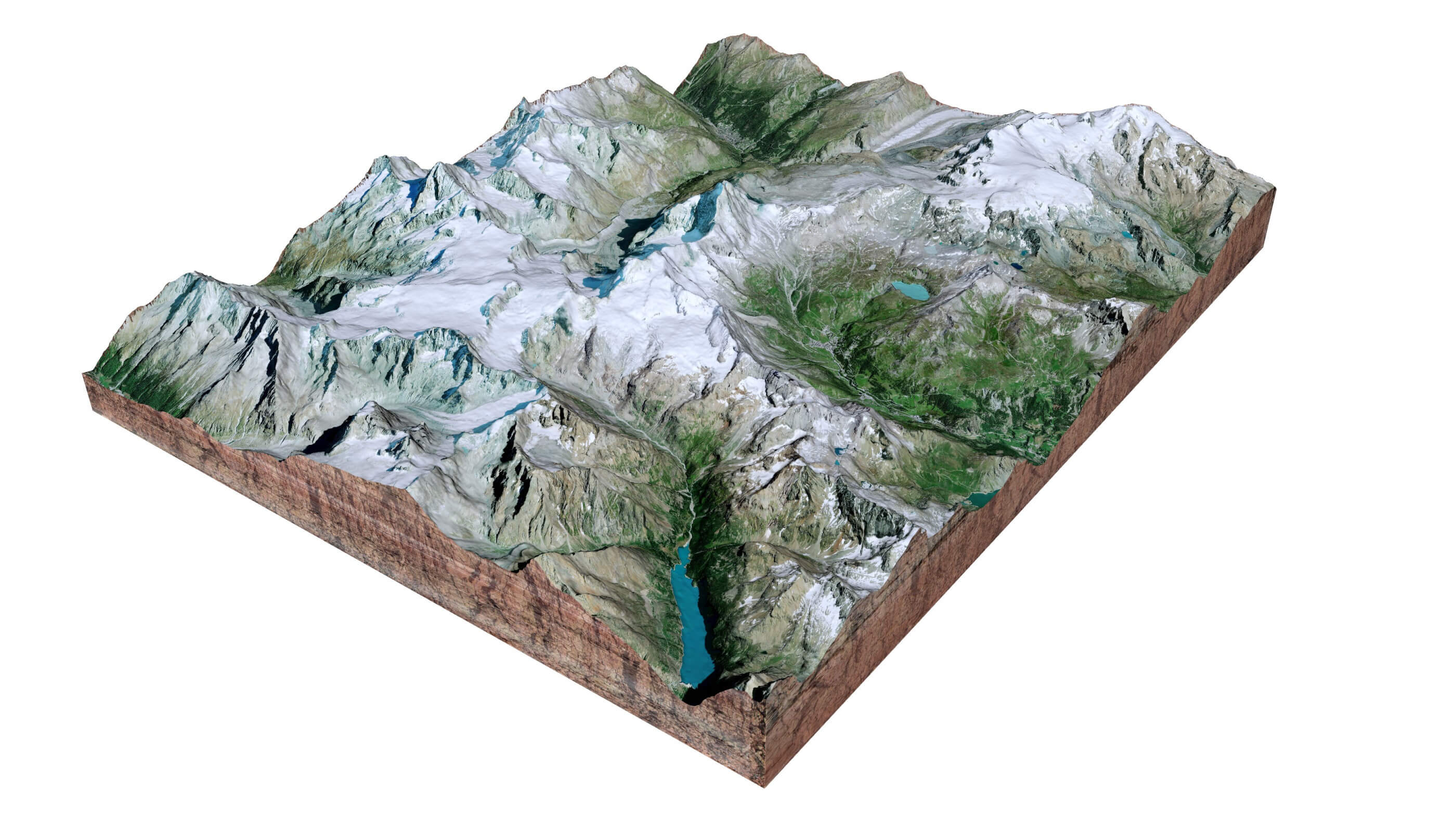 The Matterhorn Alps Terrain 3D Model by 3dstudio