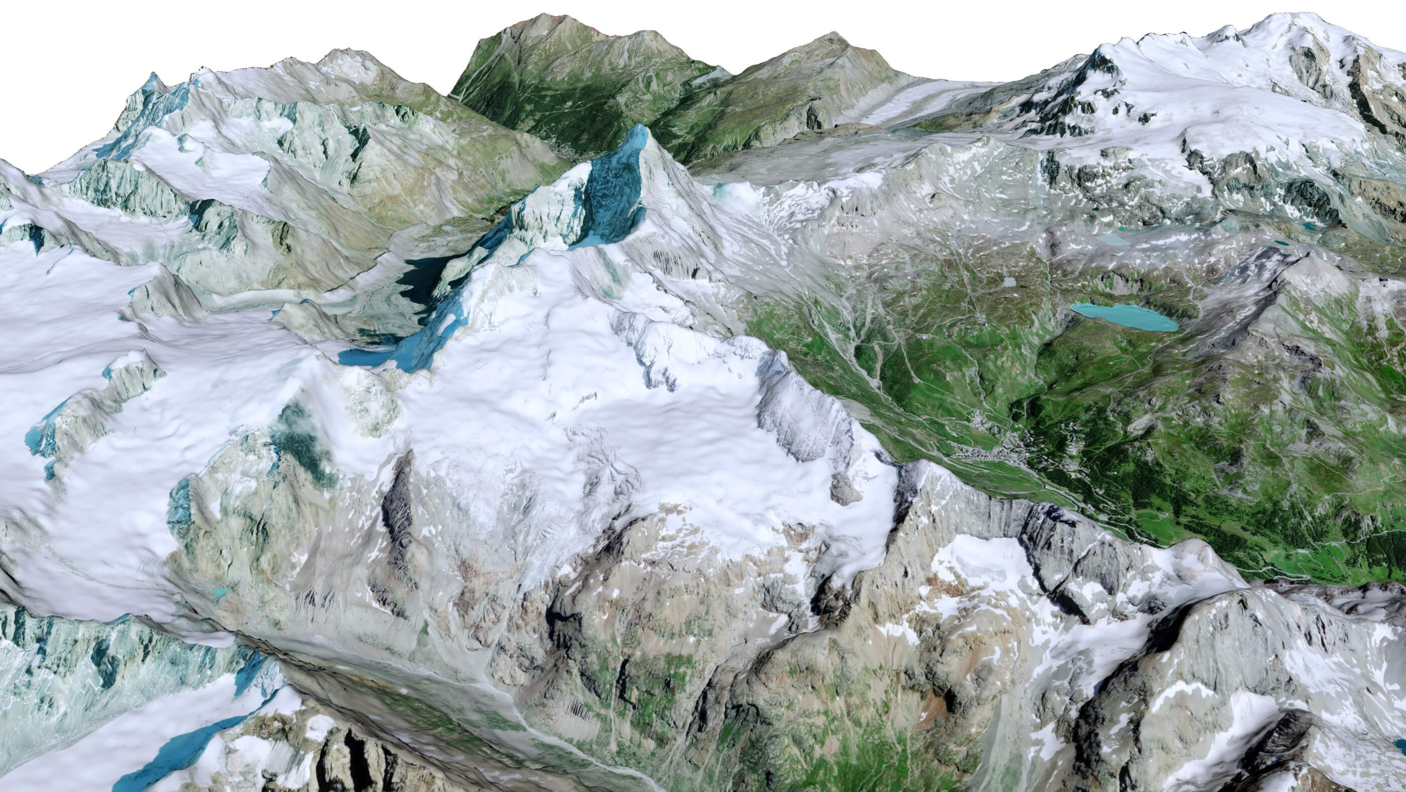 The Matterhorn Alps Terrain 3D Model by 3dstudio