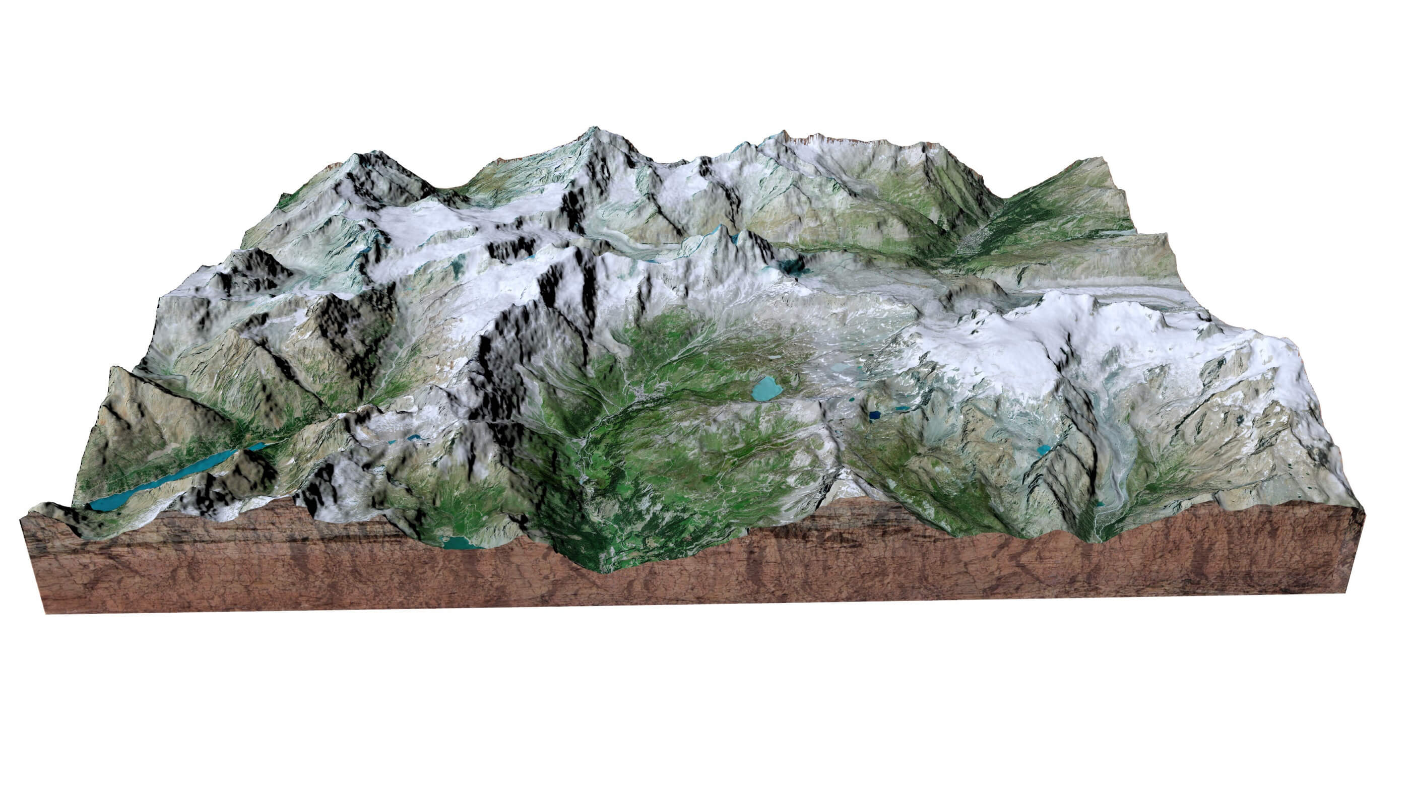 The Matterhorn Alps Terrain 3D Model by 3dstudio