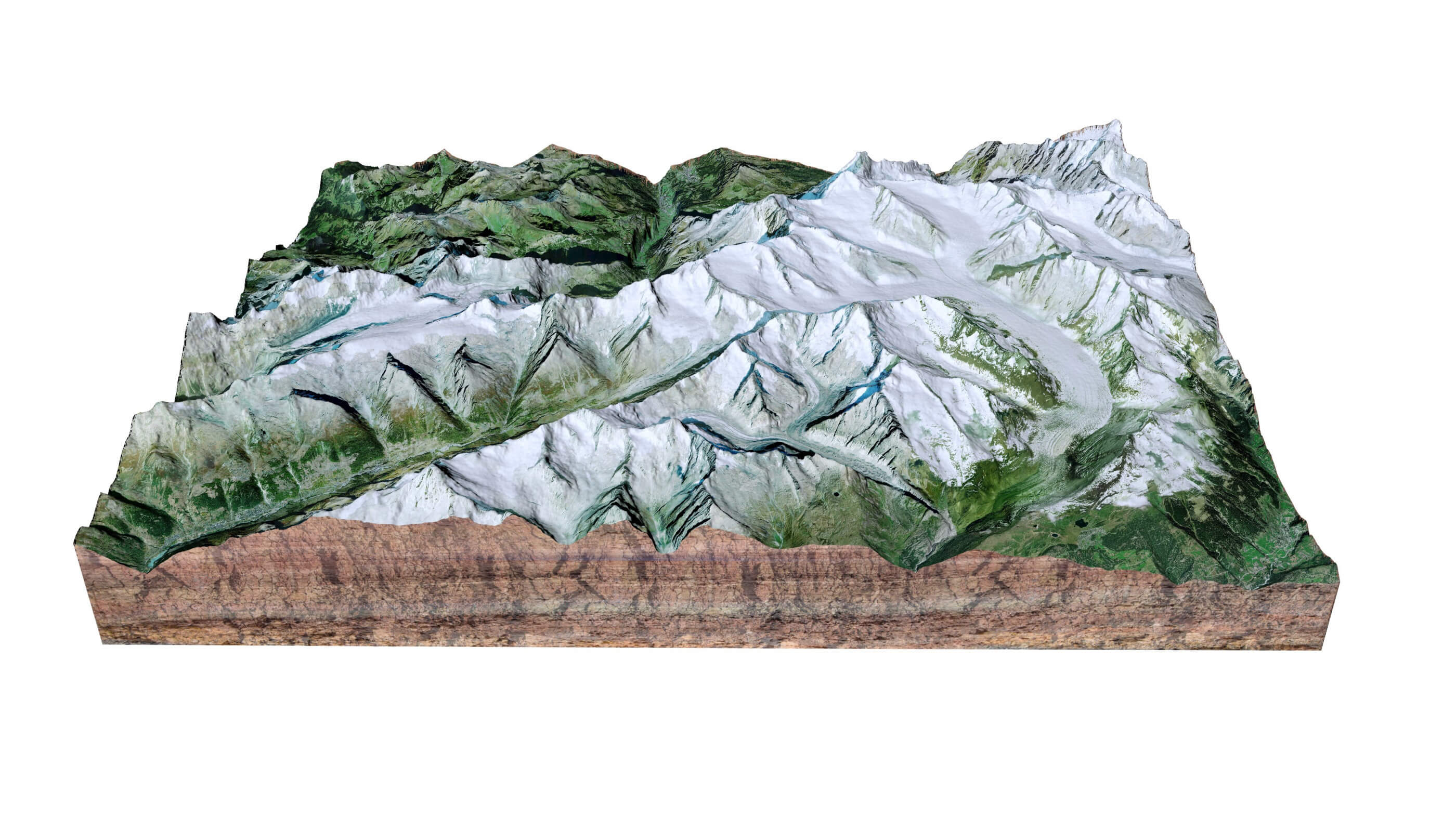 The Mittaghorn Bernese Alps Switzerland Terrain 3D Model by 3dstudio