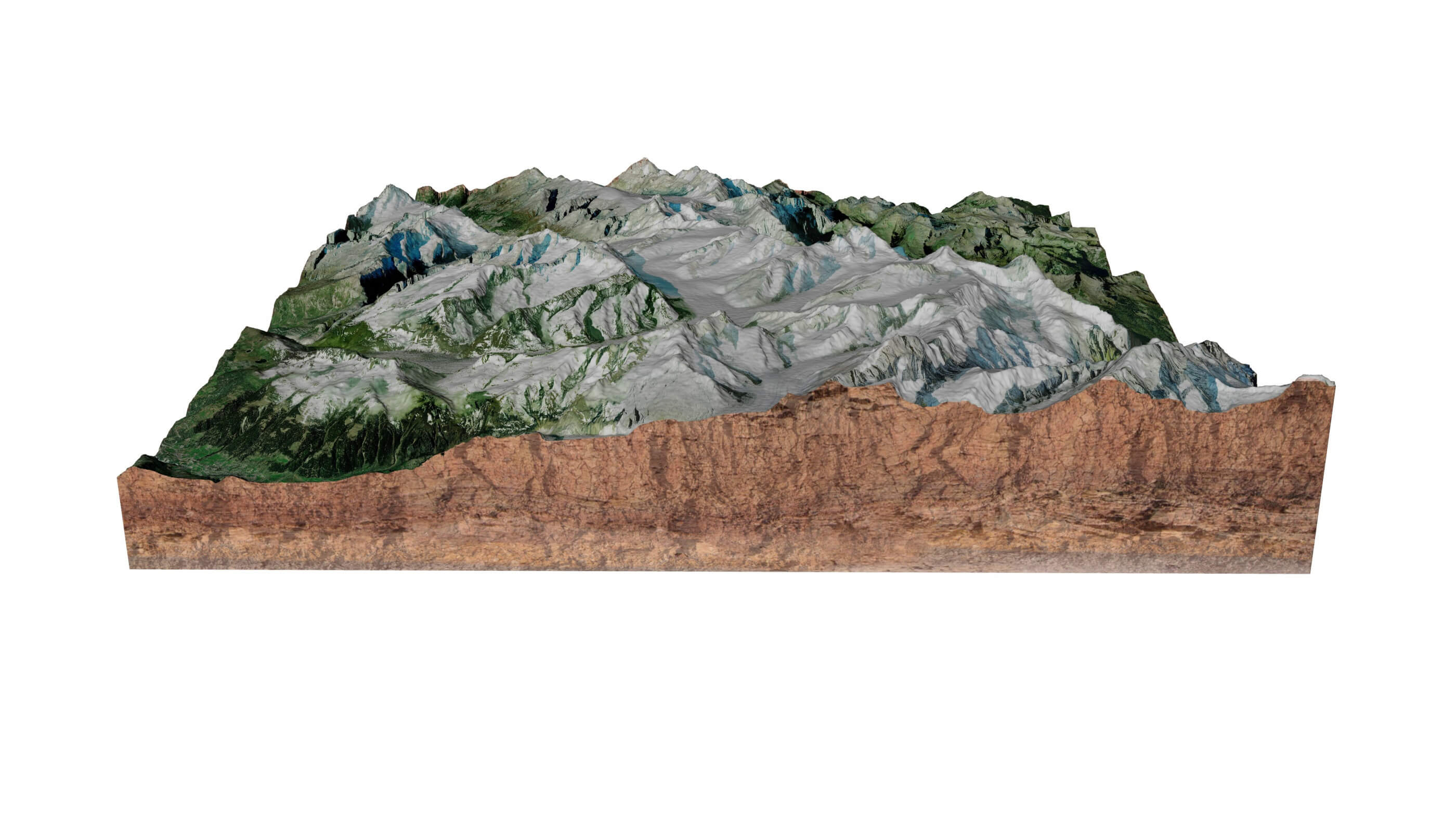 The Mittaghorn Bernese Alps Switzerland Terrain 3D Model by 3dstudio
