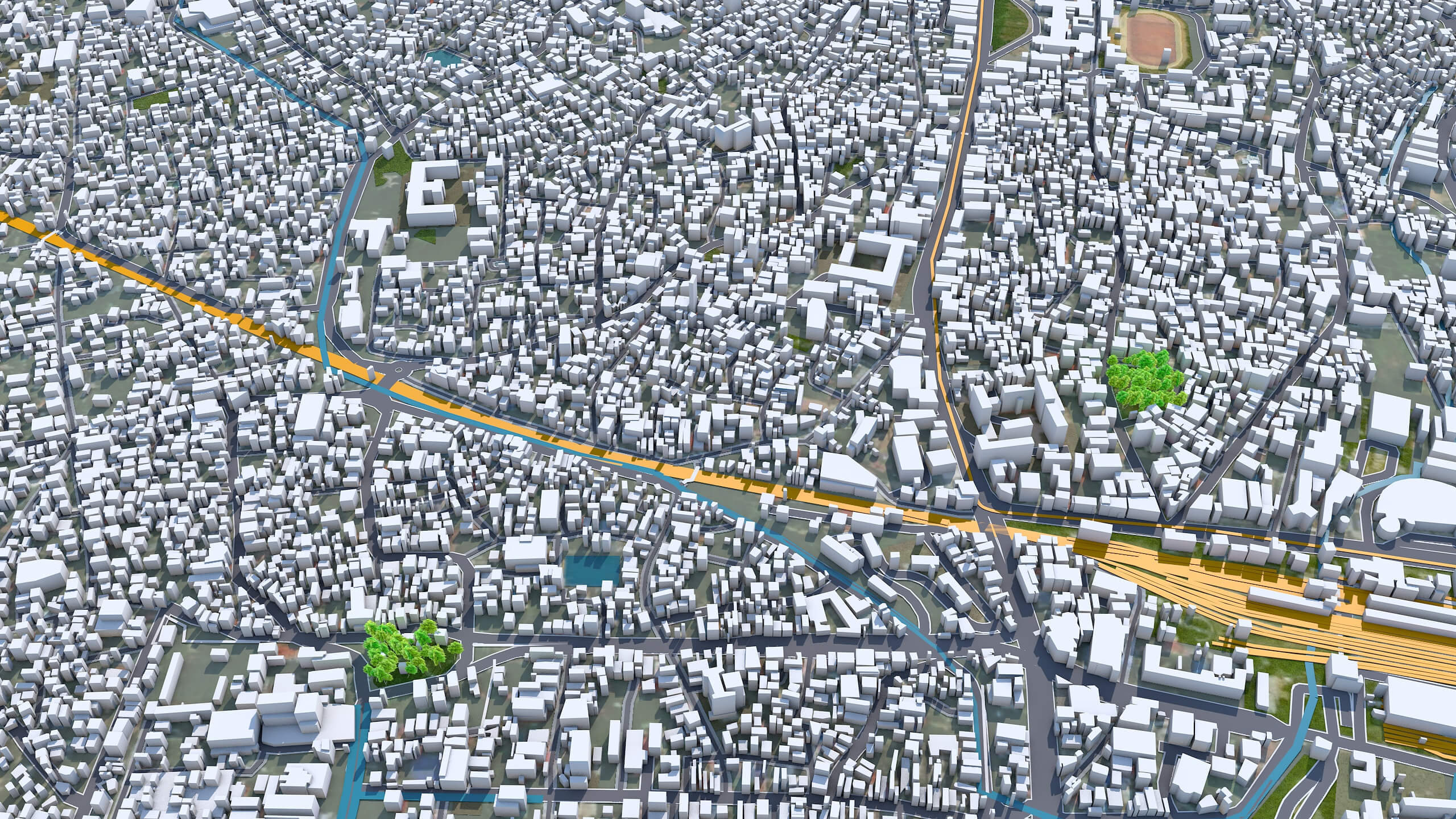 Thiruvananthapuram City Kerala India 3D Model 35km by 3dstudio