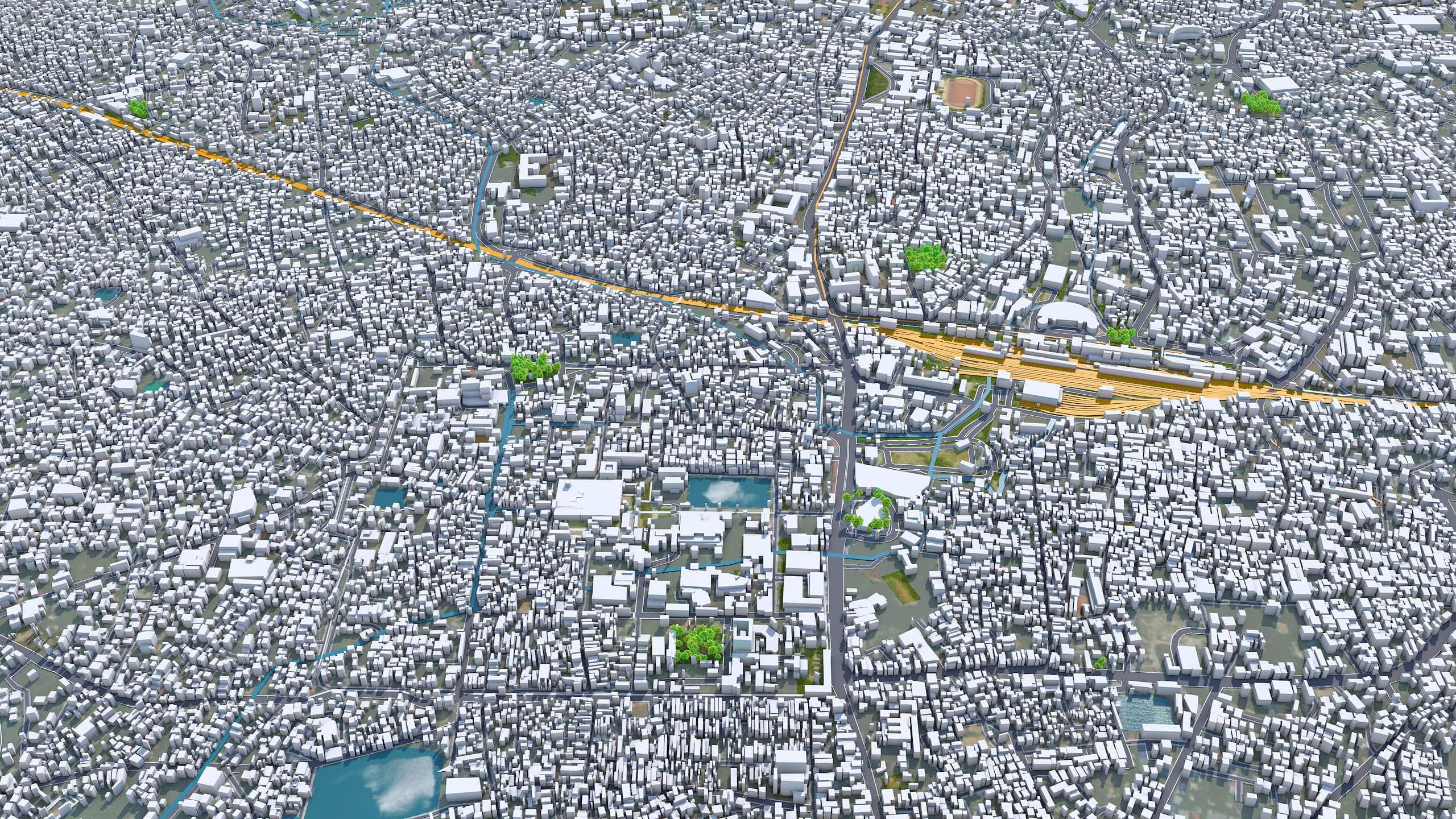 Thiruvananthapuram City Kerala India 3D Model 35km by 3dstudio