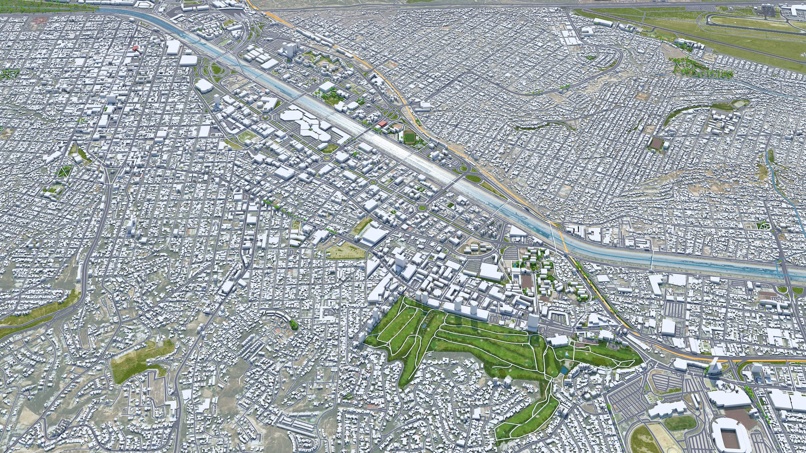 Tijuana City Mexico 3D Model 40km by 3dstudio