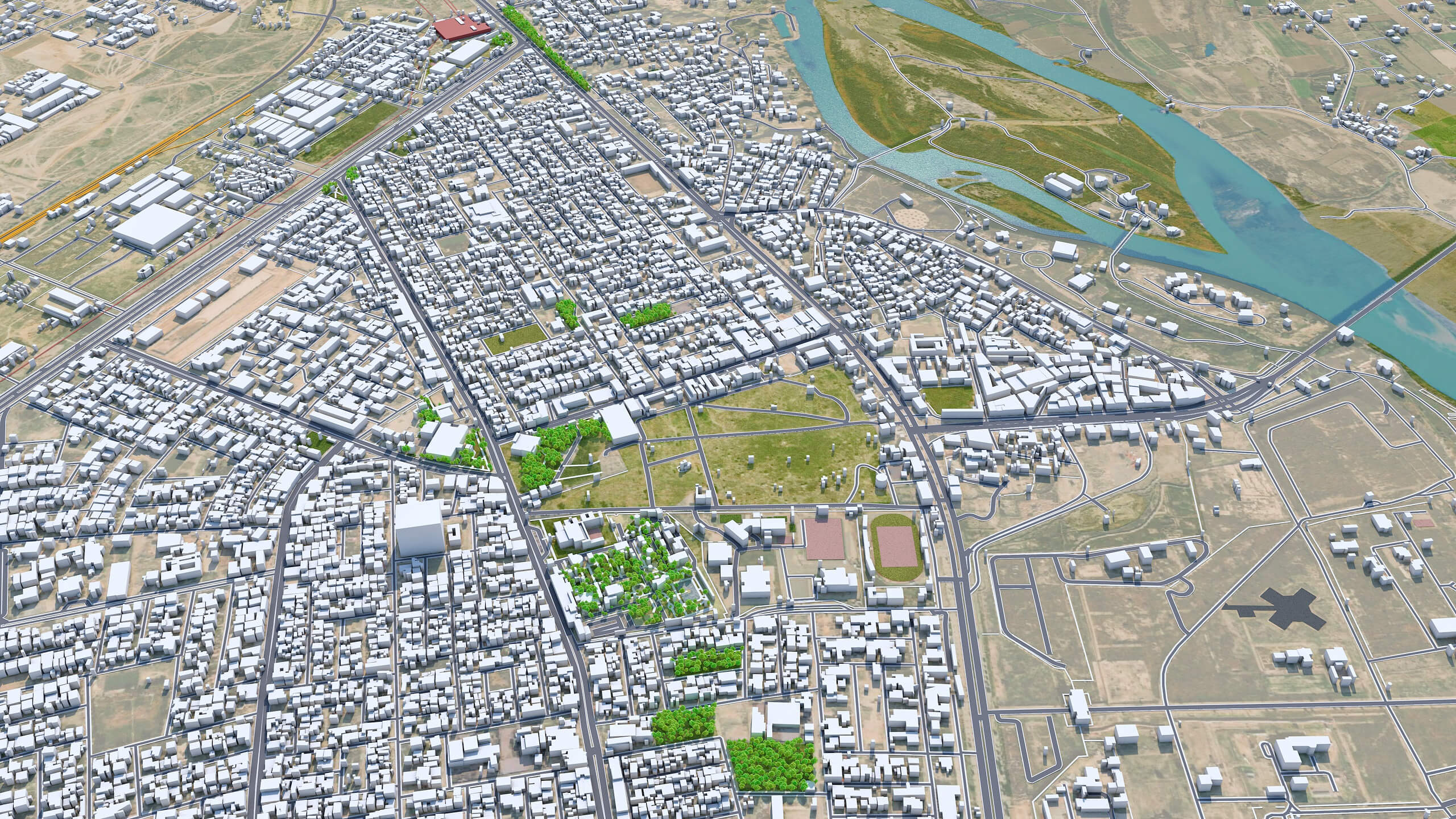 Tikrit, Iraq 30km AI - 3D Model by 3dstudio