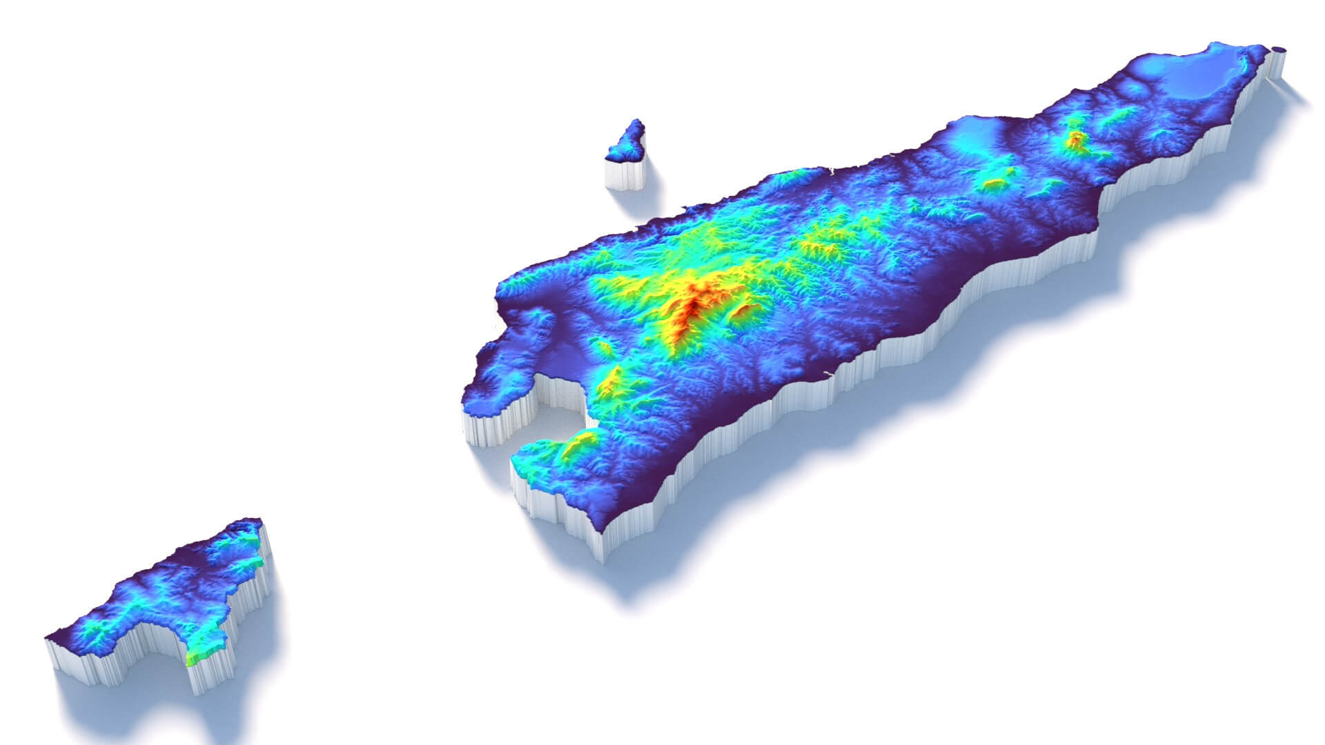 Timor-Leste Terrain Map 3D Model by 3dstudio