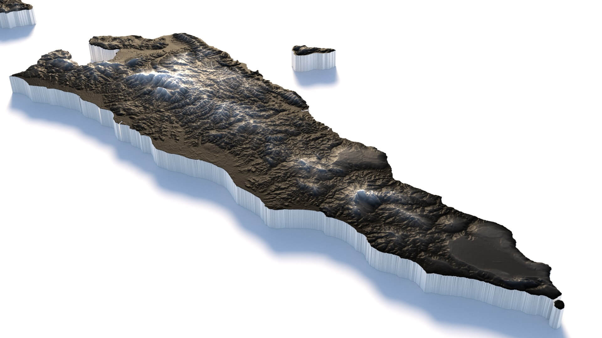 Timor-Leste Terrain Map 3D Model by 3dstudio