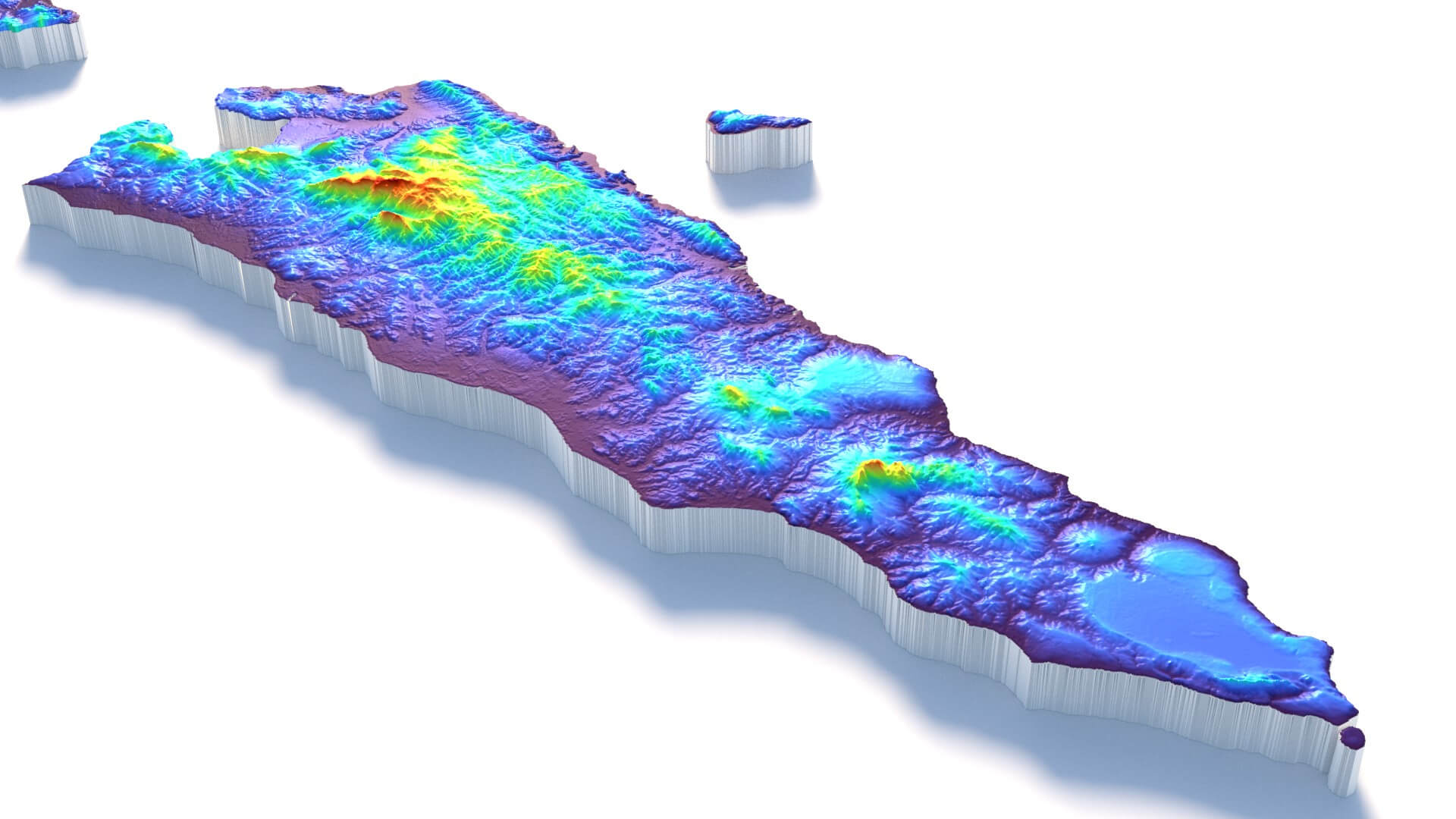 Timor-Leste Terrain Map 3D Model by 3dstudio