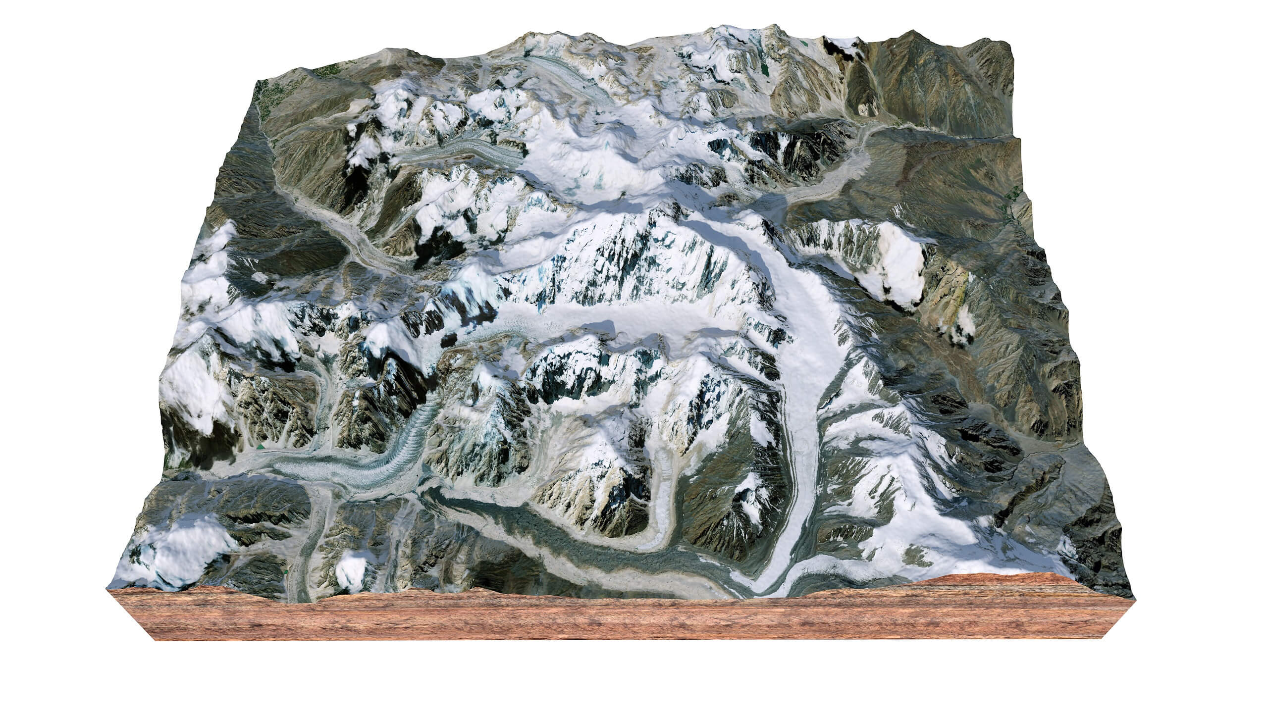 Tirich Mir Mountain Pakistan Terrain 3D Model by 3dstudio