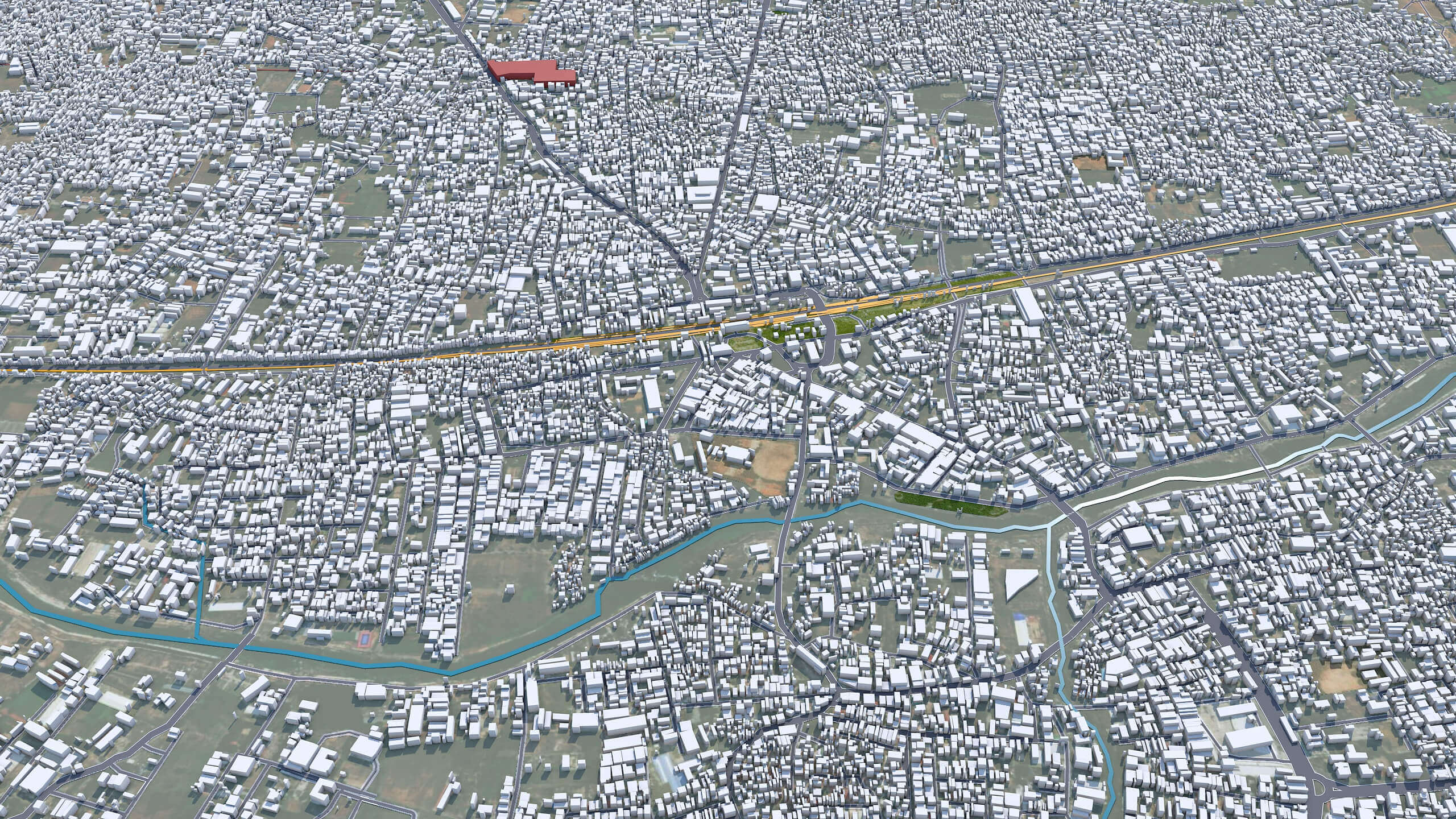 Tiruppur City Tamil Nadu India 3D Model 30km by 3dstudio