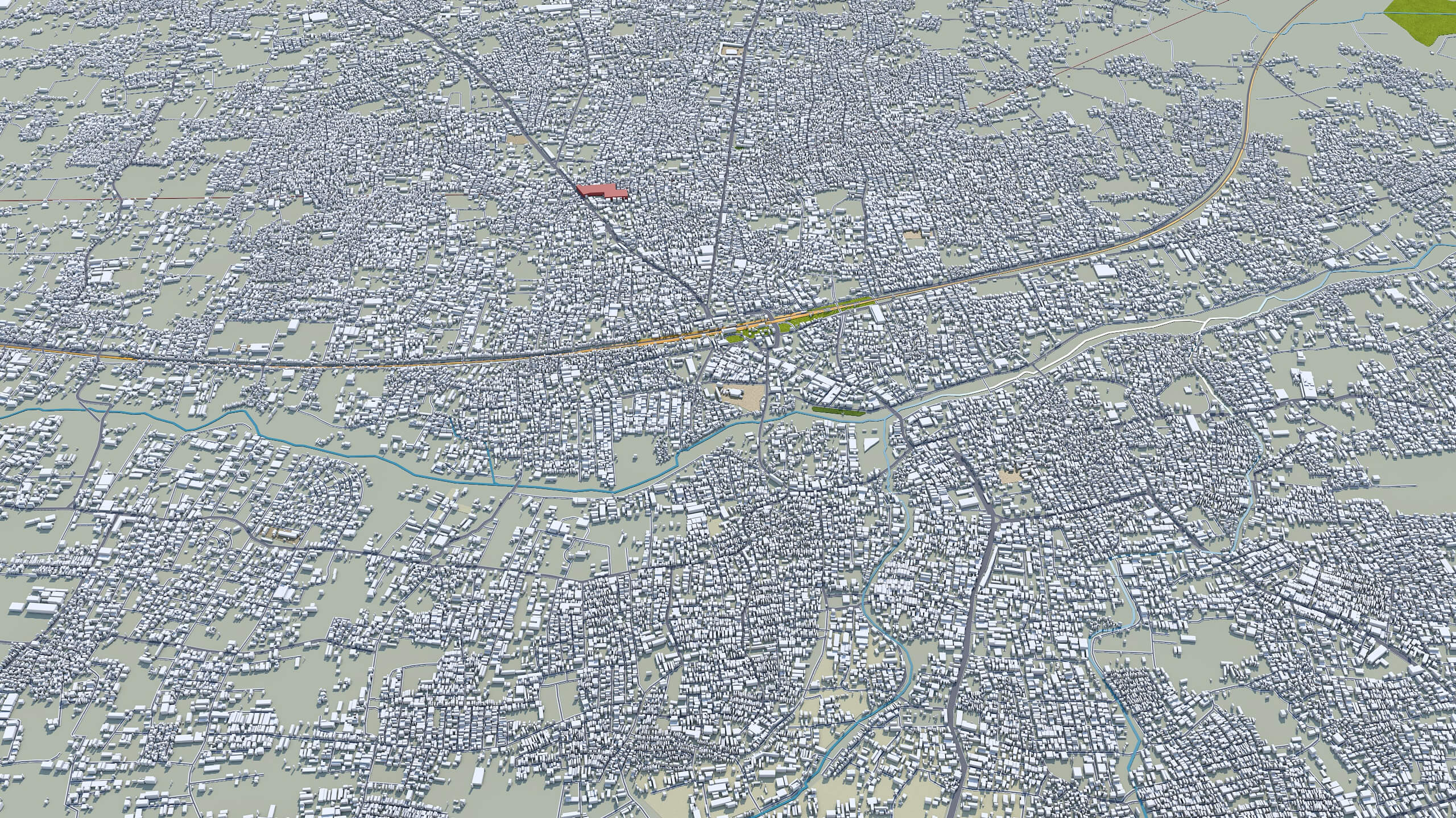 Tiruppur City Tamil Nadu India 3D Model 30km by 3dstudio