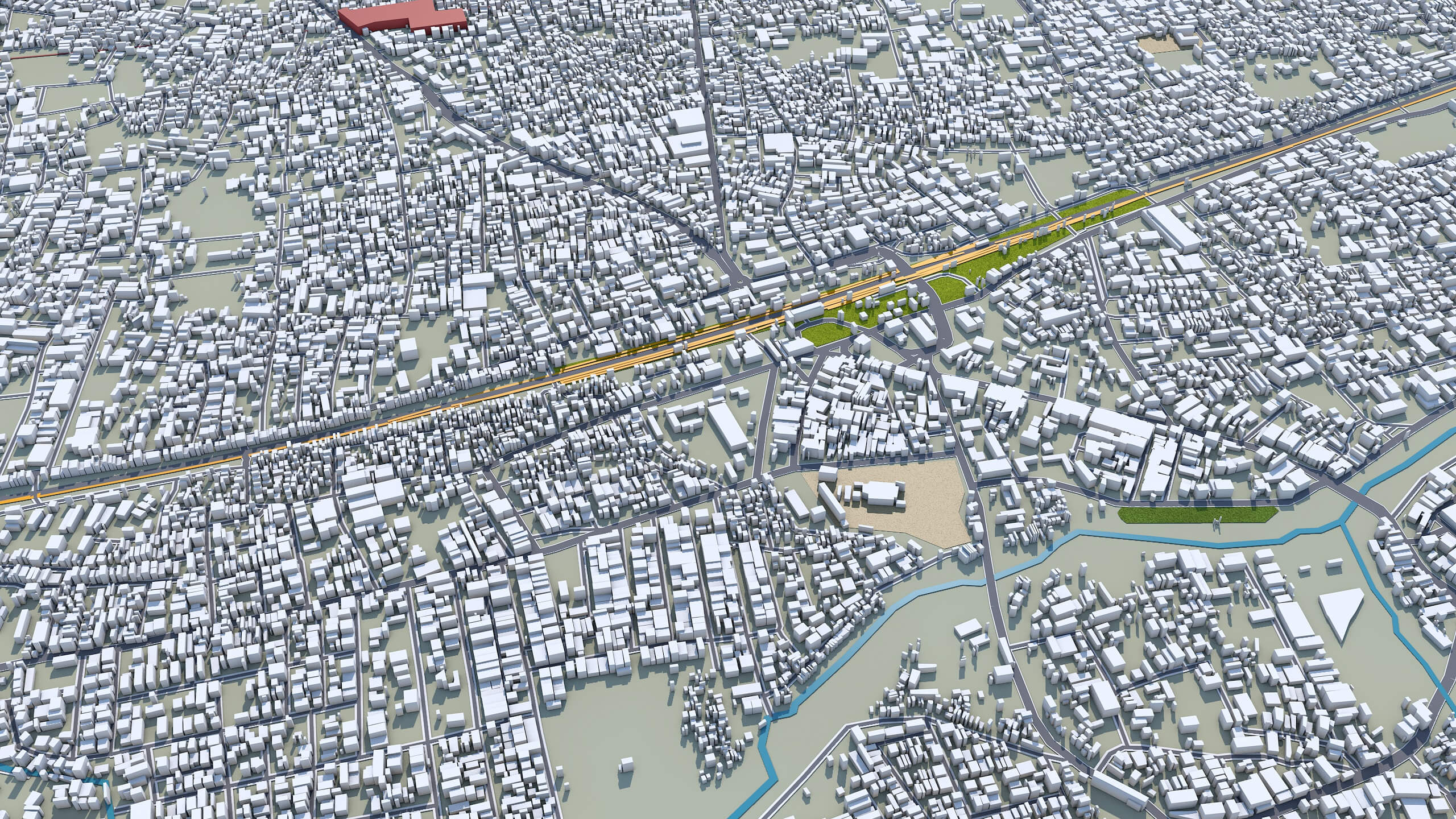 Tiruppur City Tamil Nadu India 3D Model 30km by 3dstudio