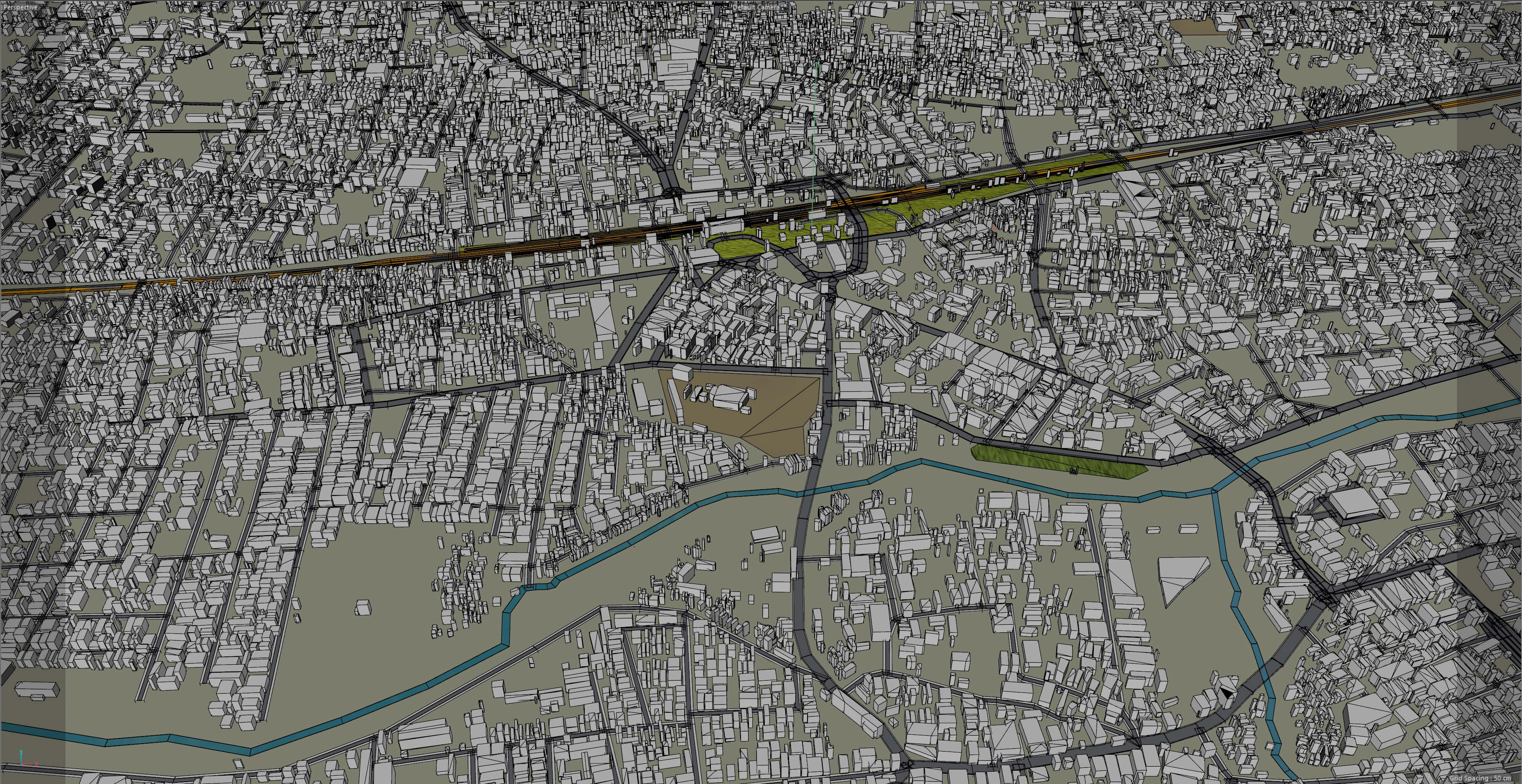 Tiruppur City Tamil Nadu India 3D Model 30km by 3dstudio