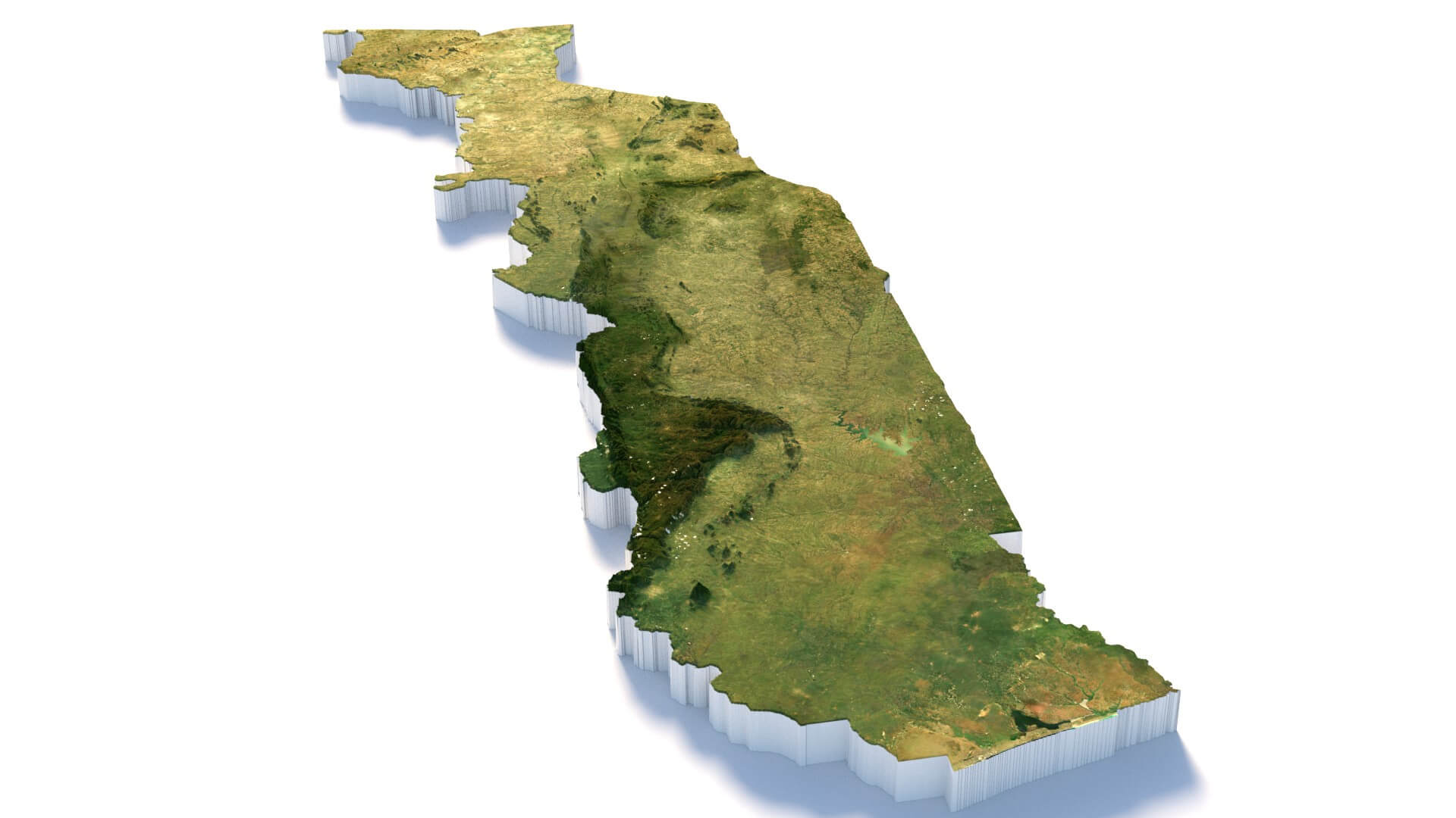 Togo Terrain Map - 3D Model by 3dstudio