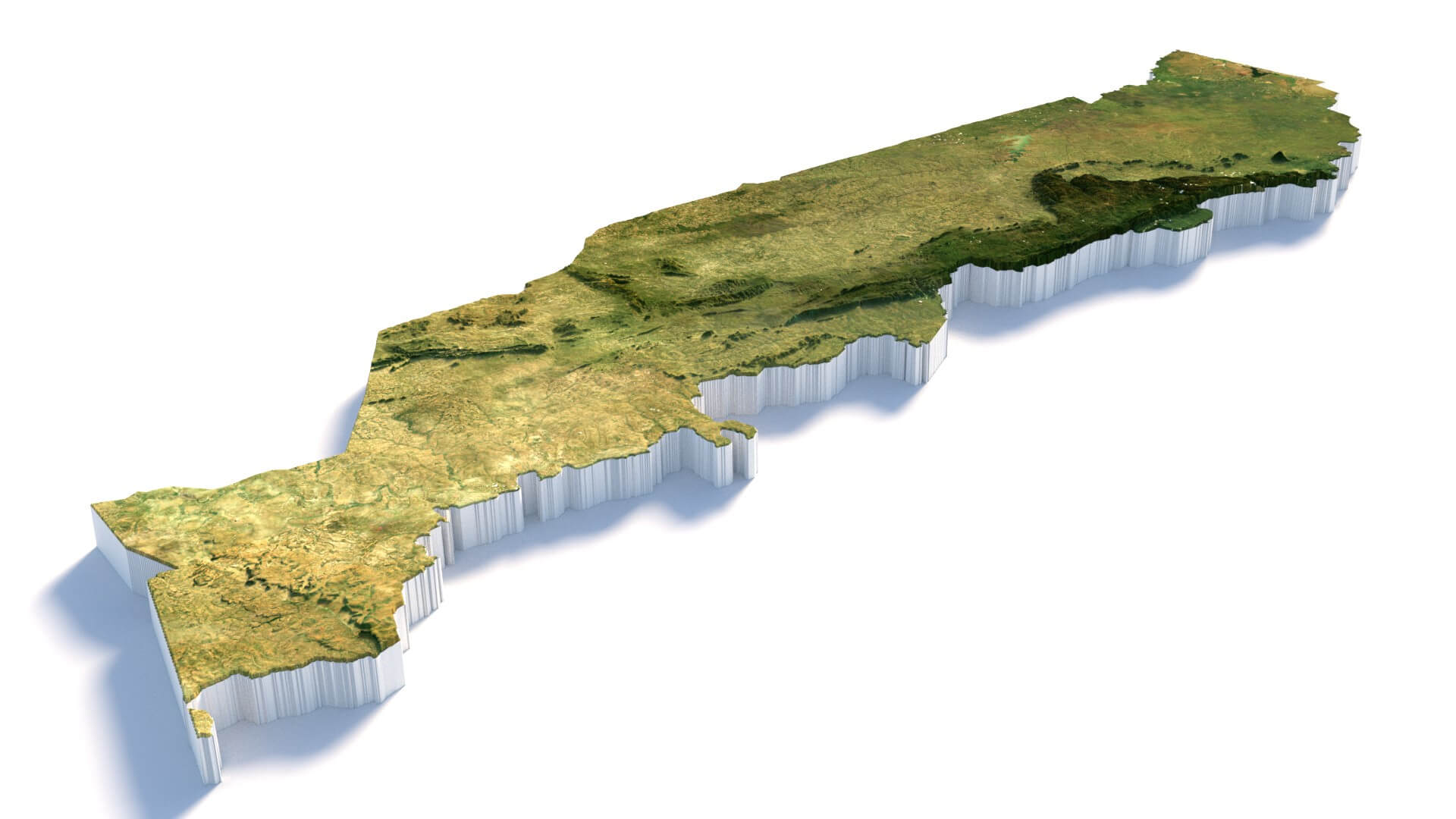 Togo Terrain Map - 3D Model by 3dstudio