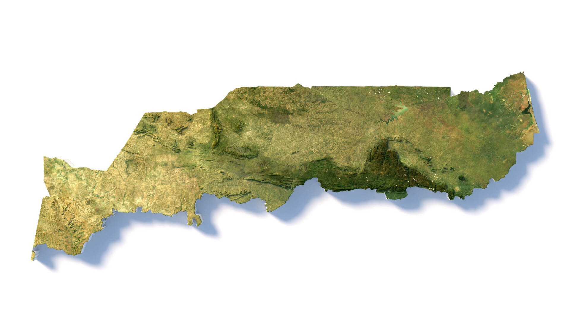 Togo Terrain Map - 3D Model by 3dstudio