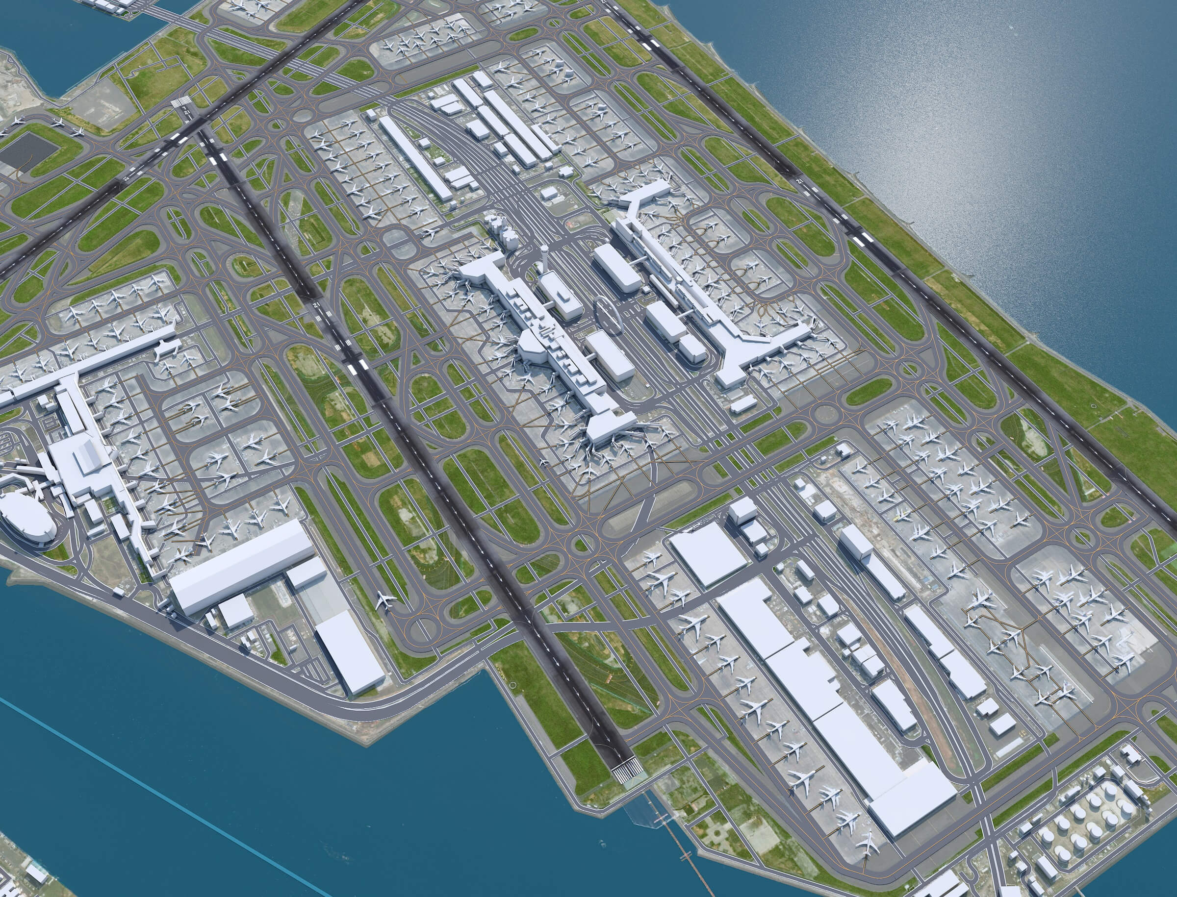Tokyo Haneda Airport - 3D Model by 3dstudio
