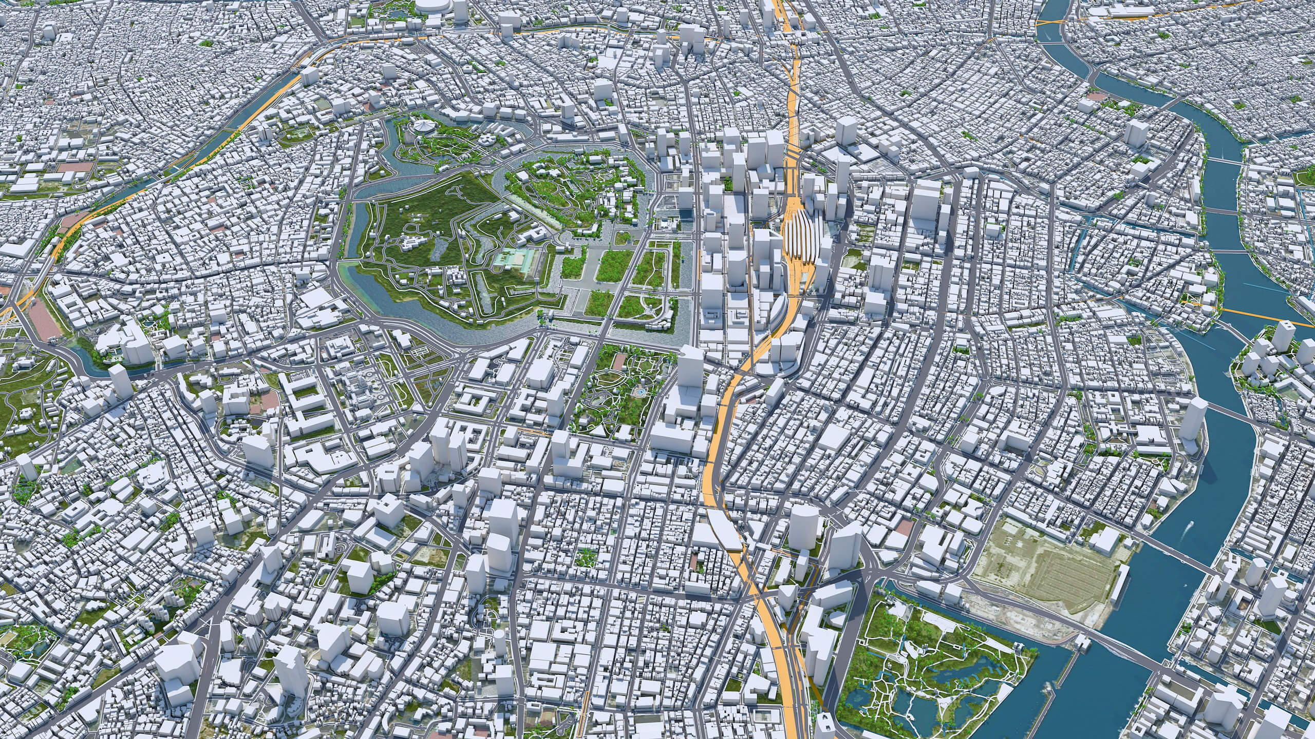 Tokyo Japan 40km - 3D Model by 3dstudio