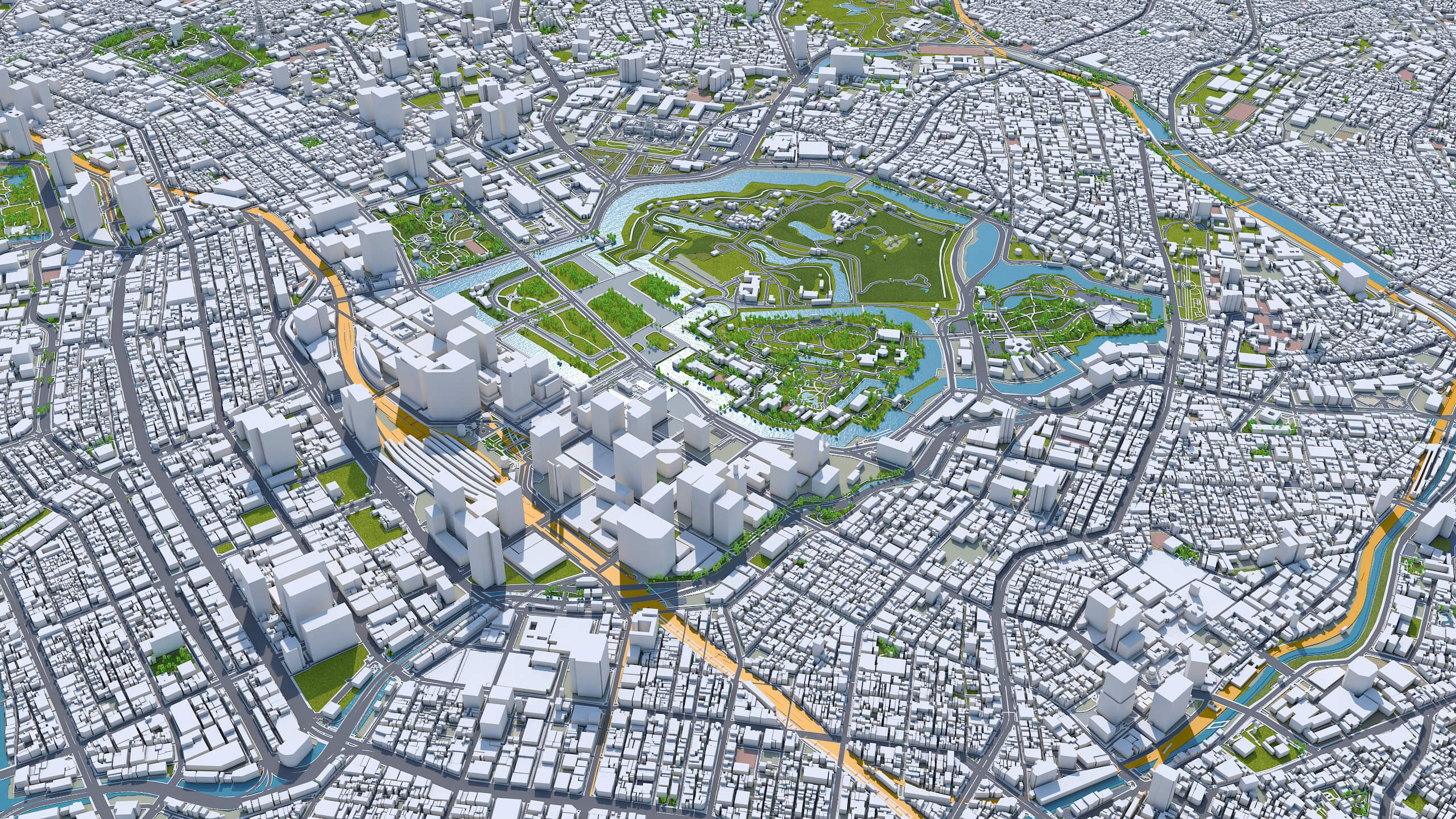 Tokyo Japan 40km - 3D Model by 3dstudio