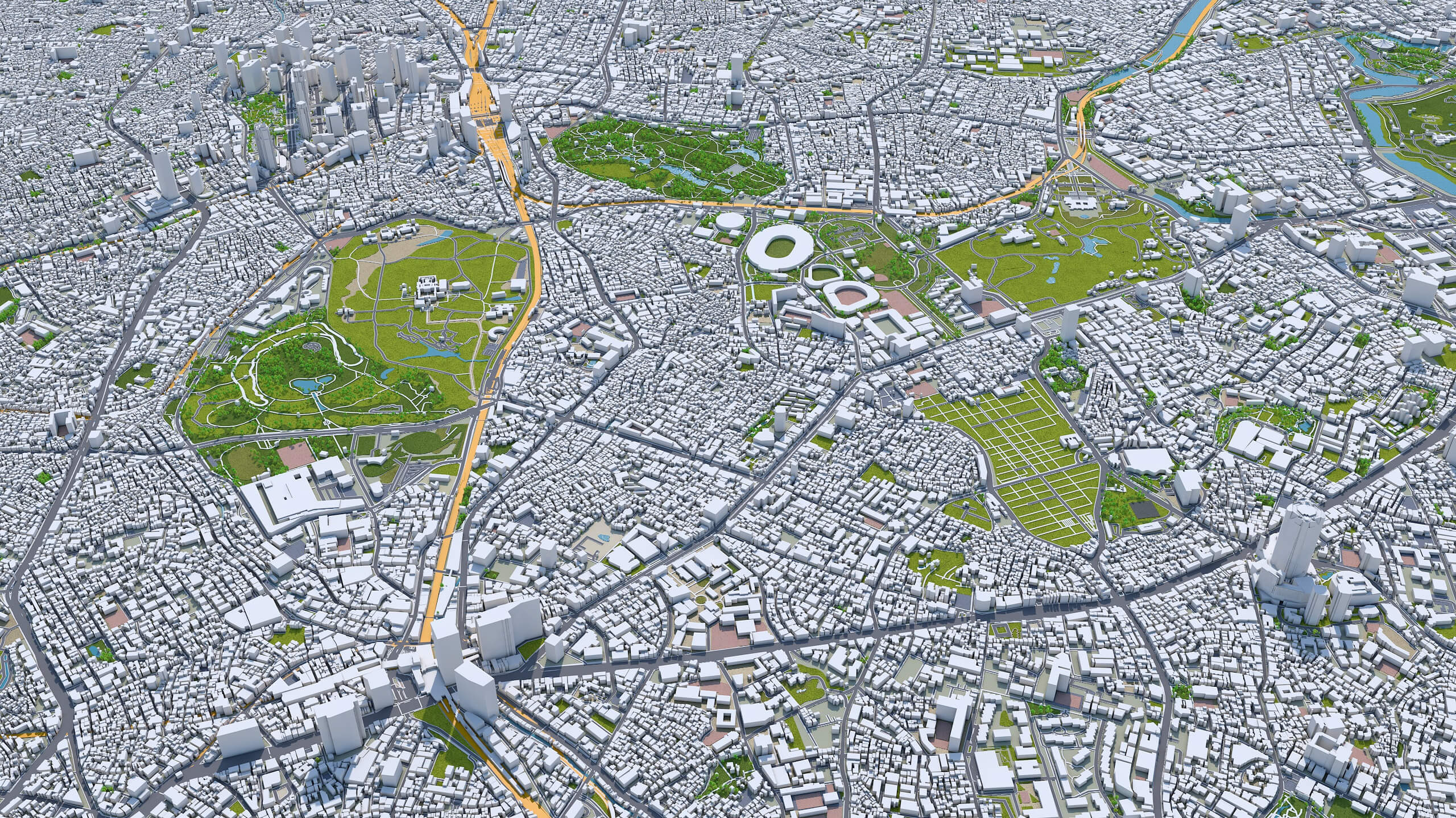 Tokyo Japan 40km - 3D Model by 3dstudio