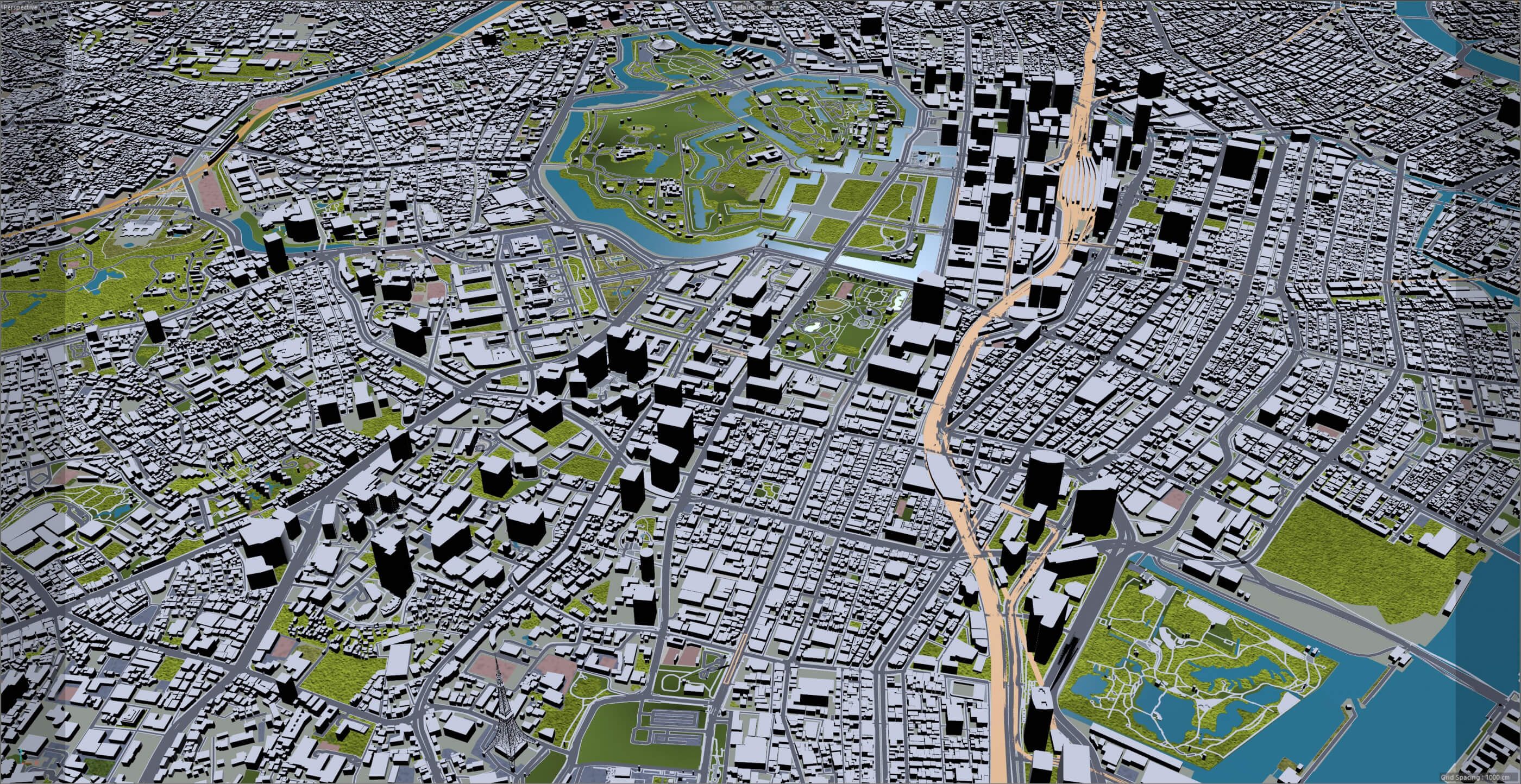 Tokyo Japan 40km - 3D Model by 3dstudio