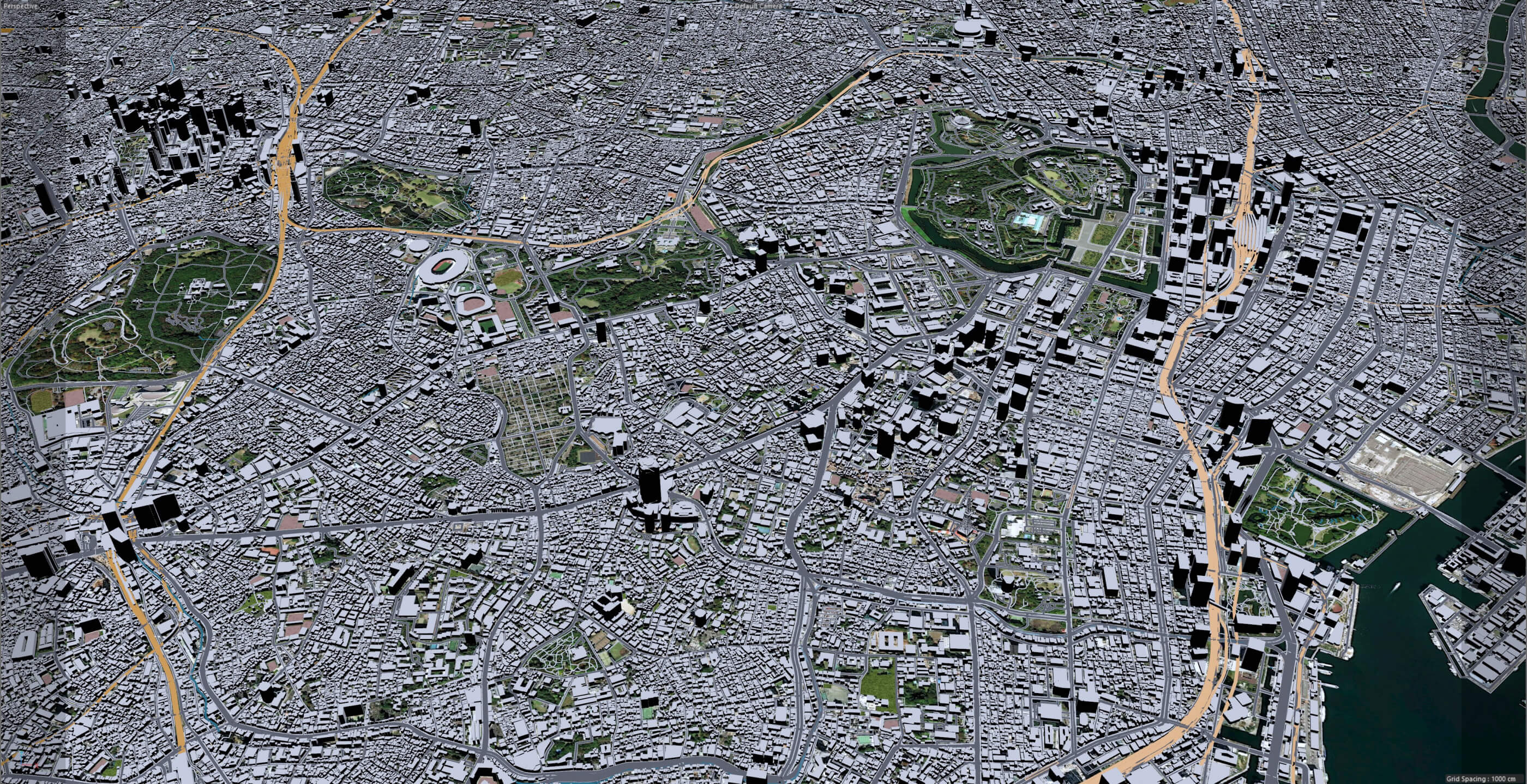 Tokyo Japan 40km - 3D Model by 3dstudio